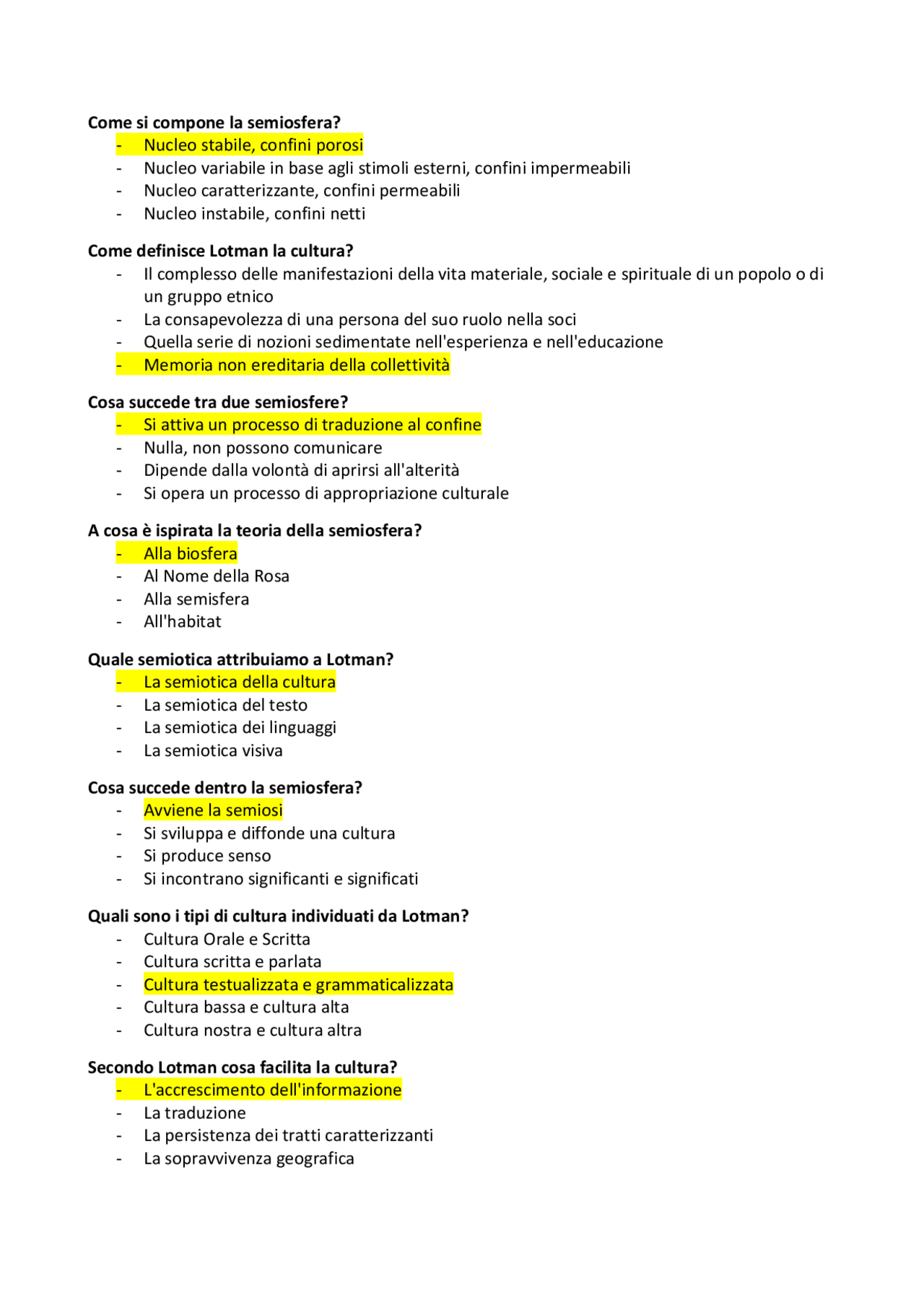 Domande E Risposte Di Scienze Semiotiche Del Testo E Dei Linguaggi