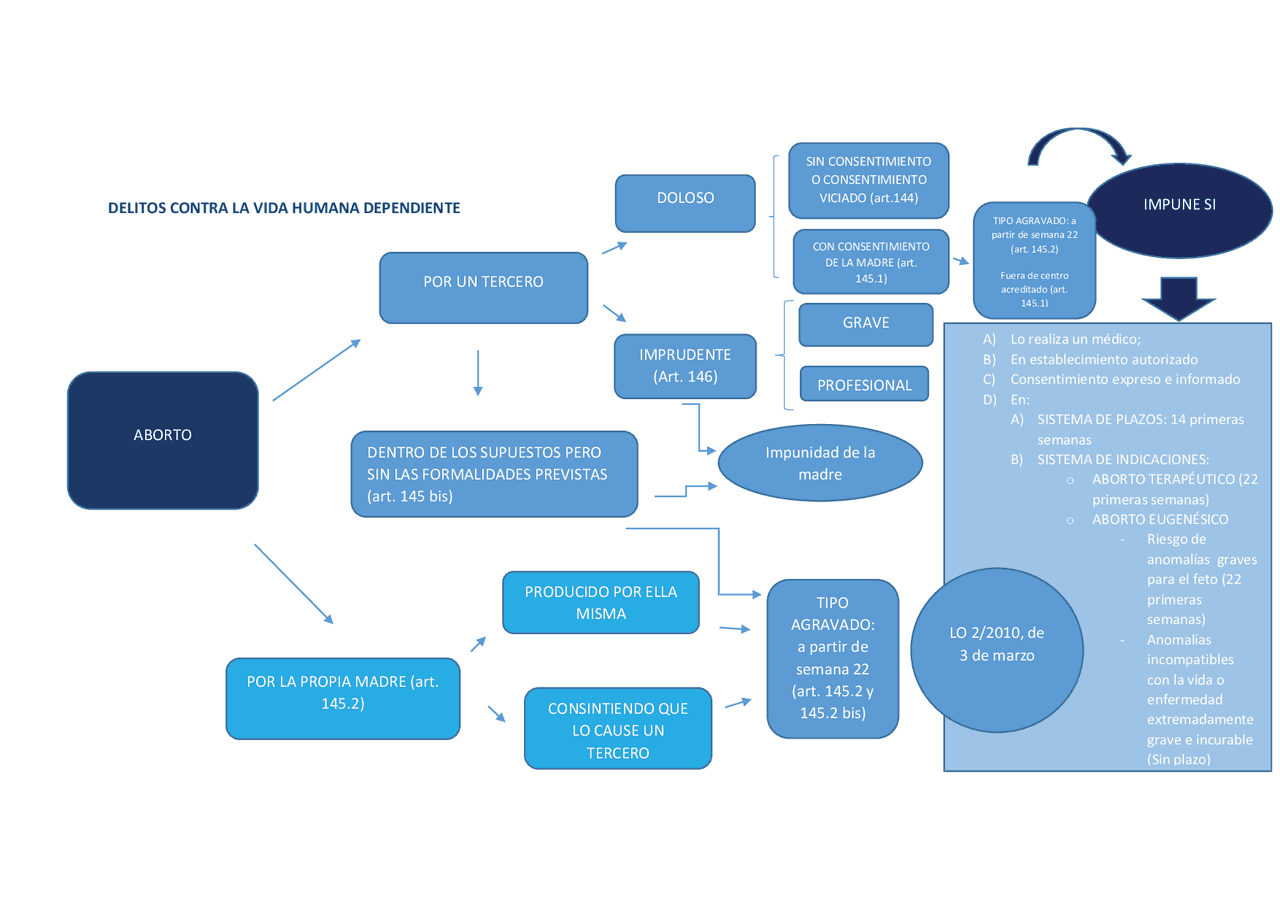 Esquema de delito de aborto | Guías, Proyectos, Investigaciones de Derecho Penal | Docsity