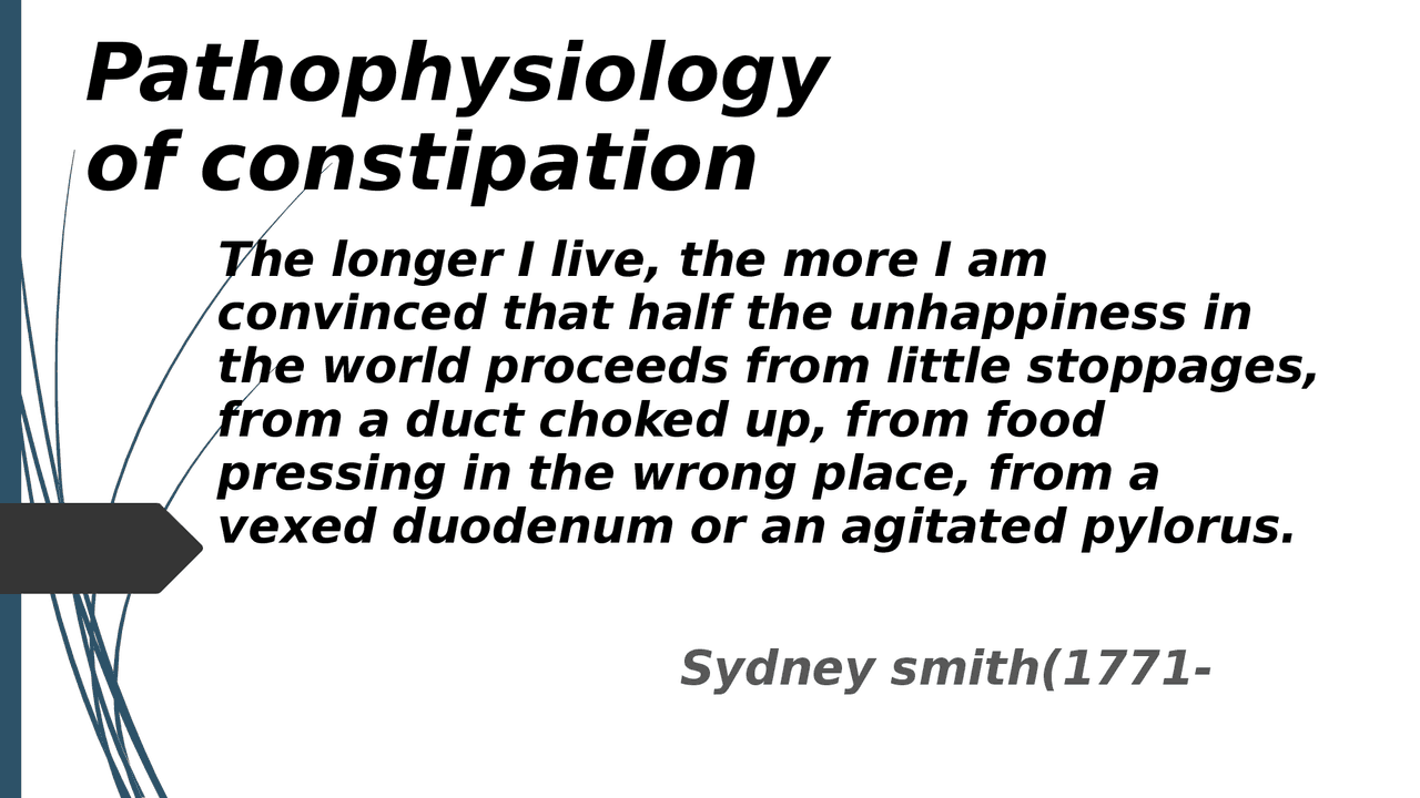 it tells us how constipation develops in the body. | Slides ...