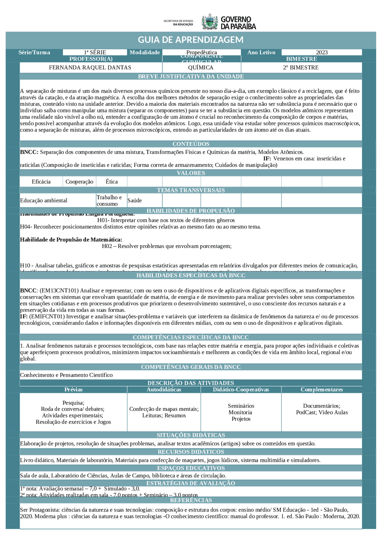 Guia De Aprendizagem Resumos Física Docsity