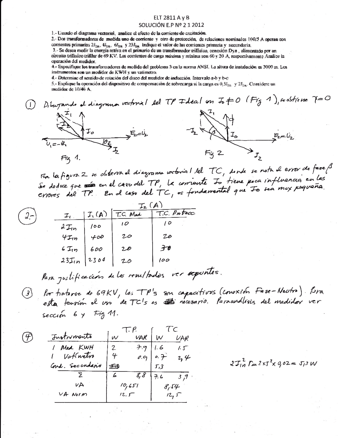 Segundo examen resuelto Mediciones eléctricas ELT2811 2011/1 | Exámenes de Ingeniería Eléctrica ...