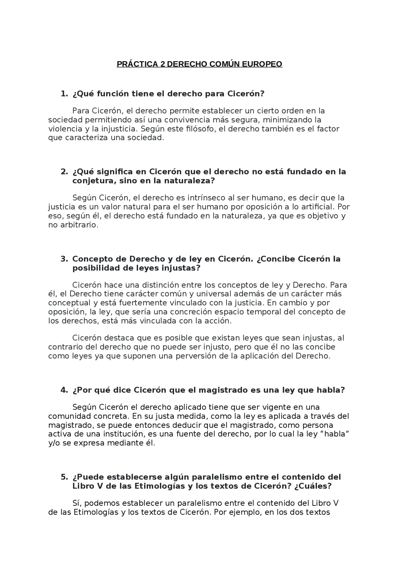 Practica 2 Derecho Comun Europeo Ejercicios De Derecho Común Docsity