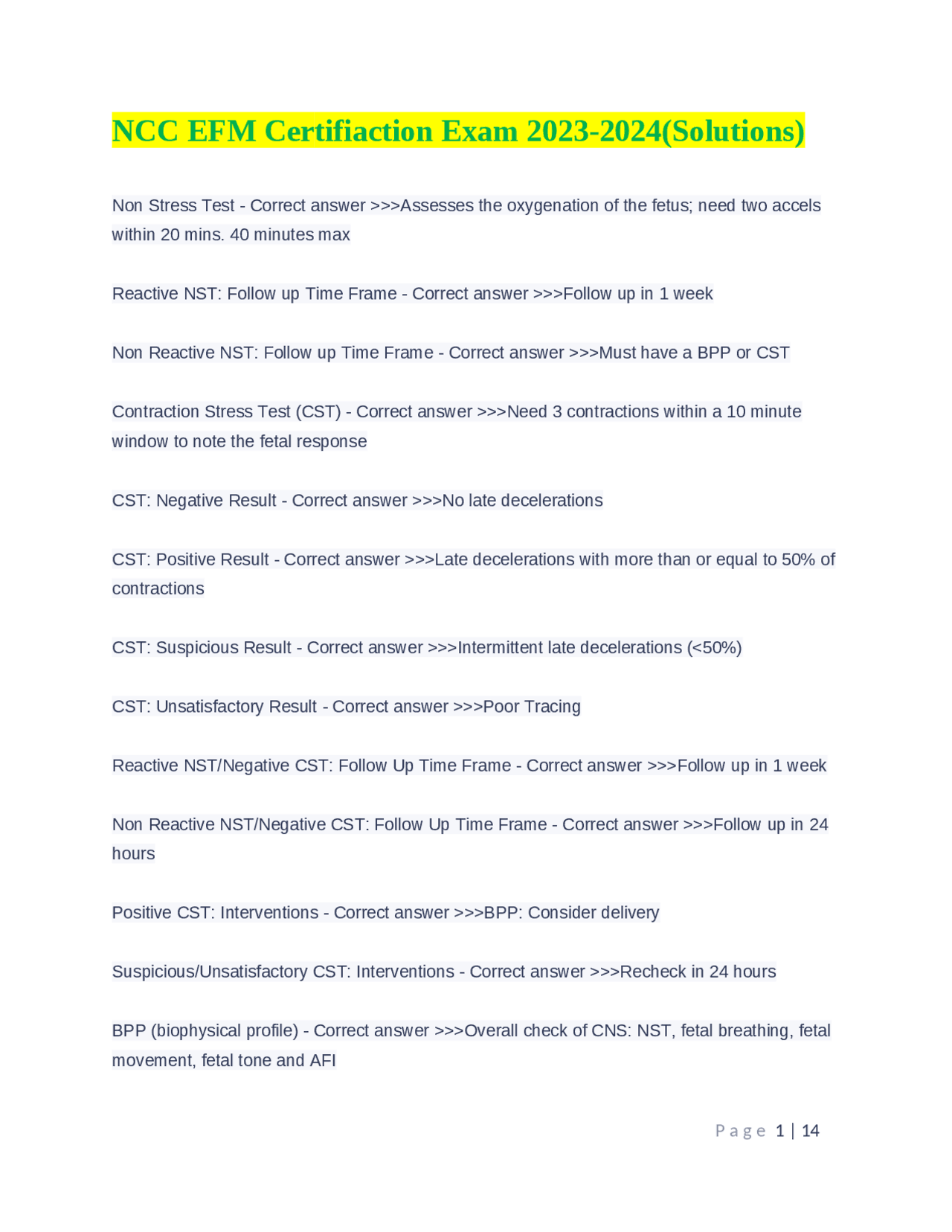 NCC EFM Certifiaction Exam 2023-2024(Solutions) | Exams Community ...