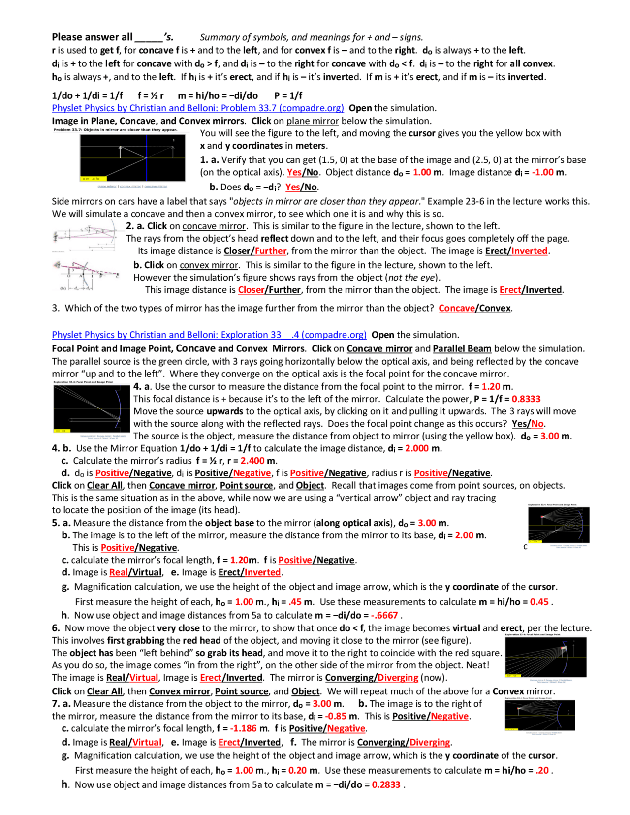 This Is A Lab That Talks About Physics Exercises Physics Docsity