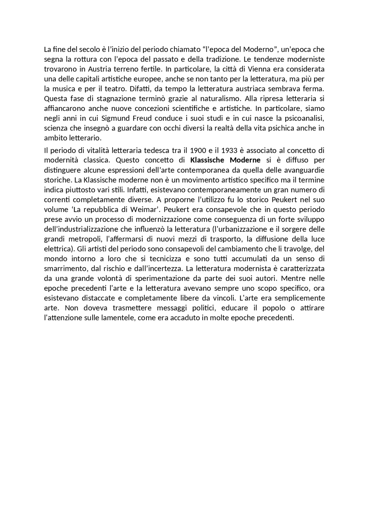 Contesto Letterario In Breve Appunti Di Letteratura Tedesca Docsity