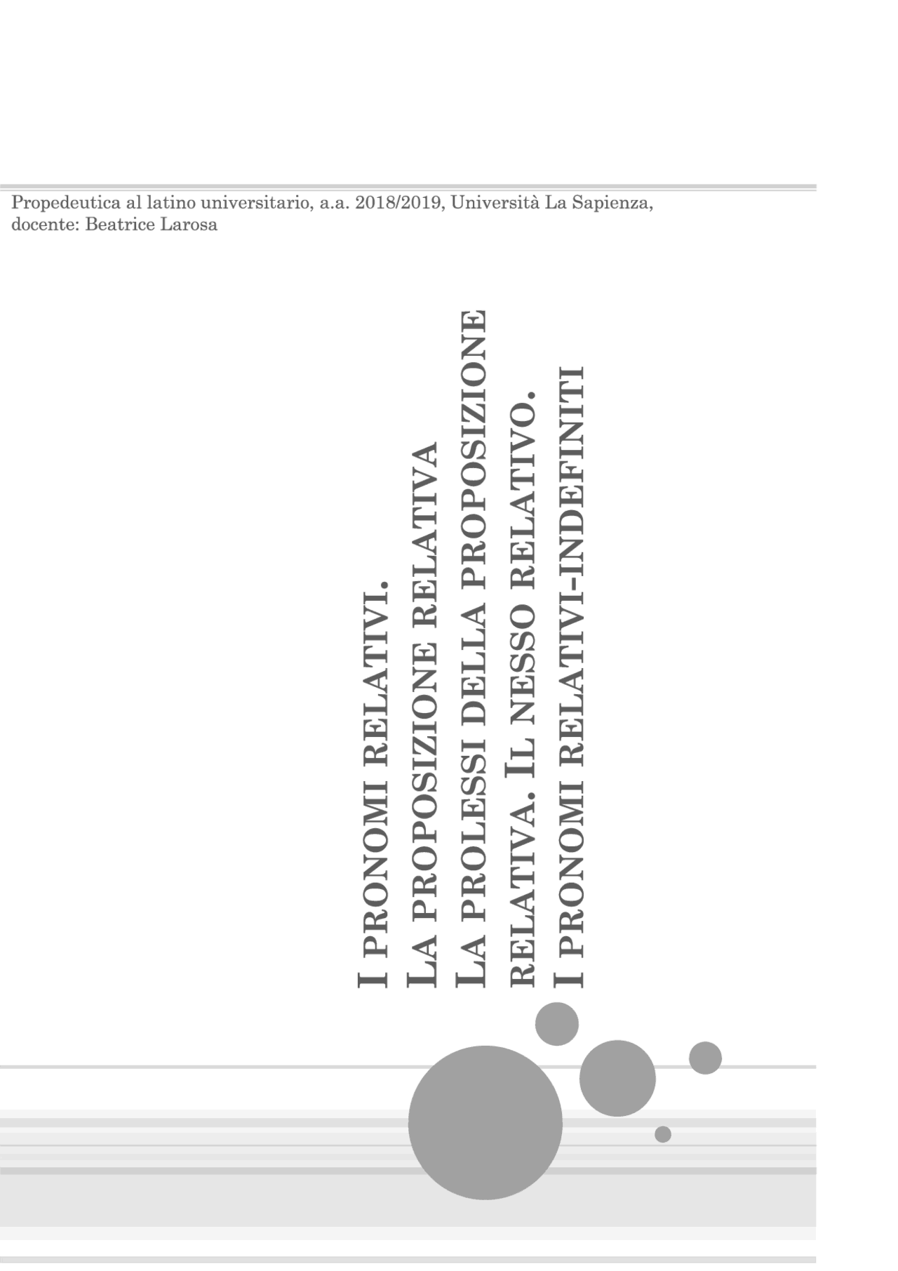 Schema Pronomi Latini Schemi E Mappe Concettuali Di Latino Docsity