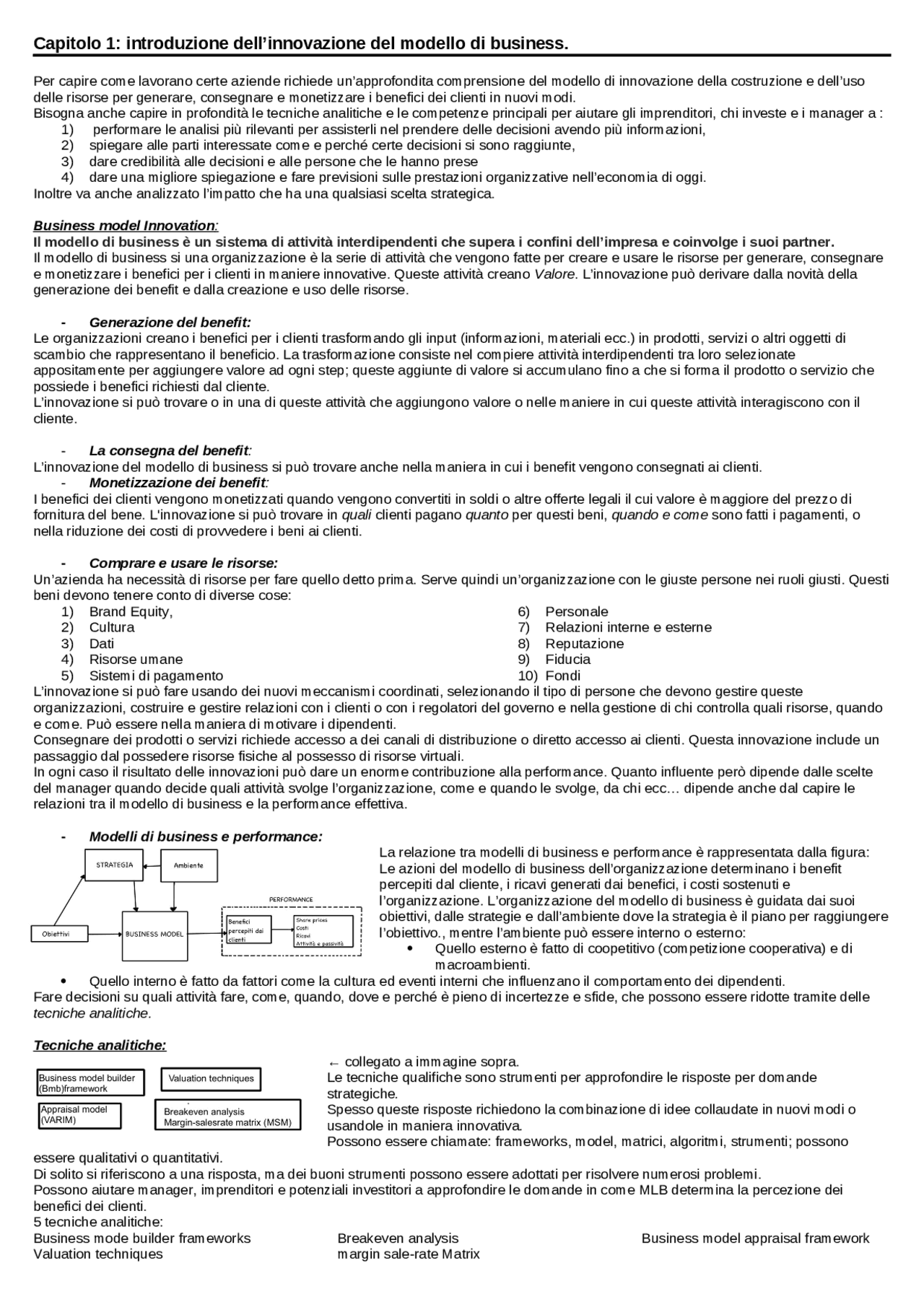 Modelli Di Business Appunti Di Business Planning Docsity