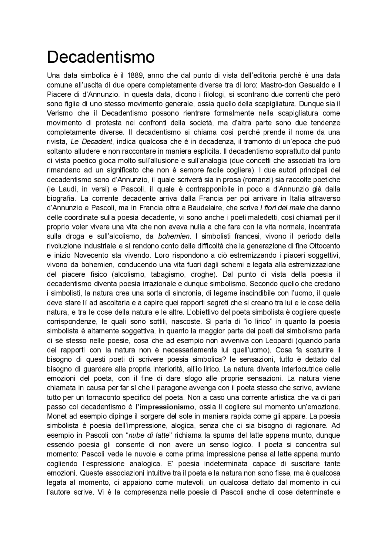 Decadentismo: periodo storico, caratteristiche generali e maggiori ...