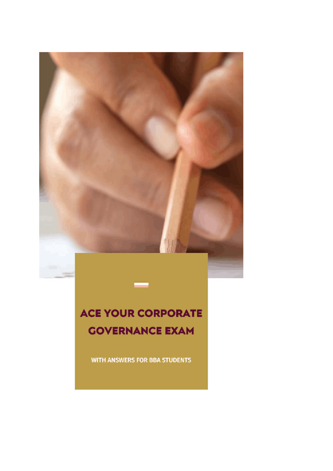 32 Exam Paper For Corporate Governance In Bba With Answers Exams