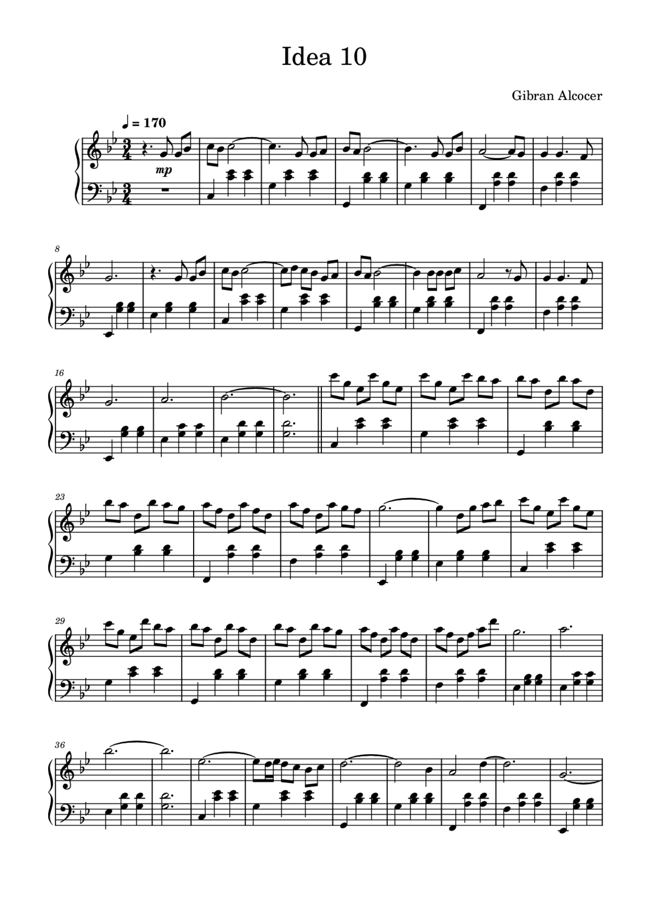 Idea 10 para piano pdf | Apuntes de Música | Docsity