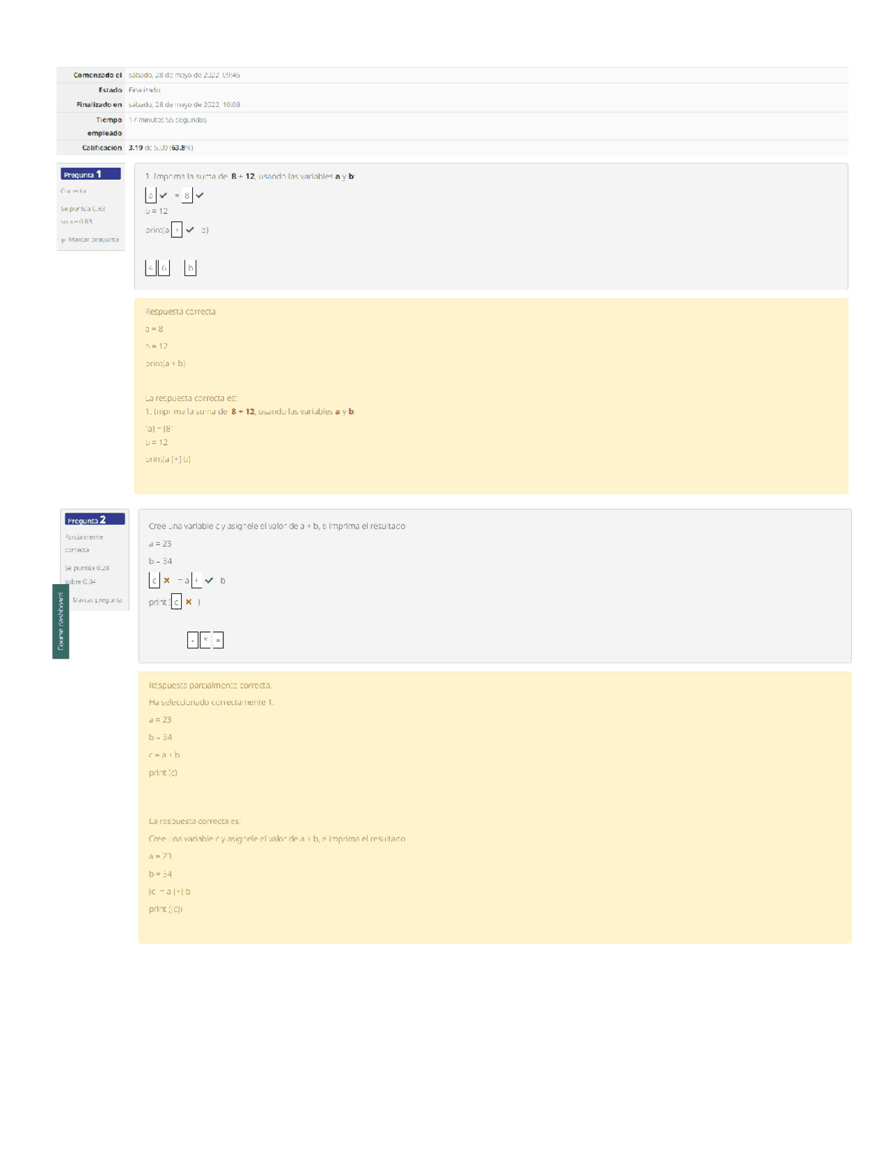 examen de programacion python | Exámenes de Programación Java | Docsity