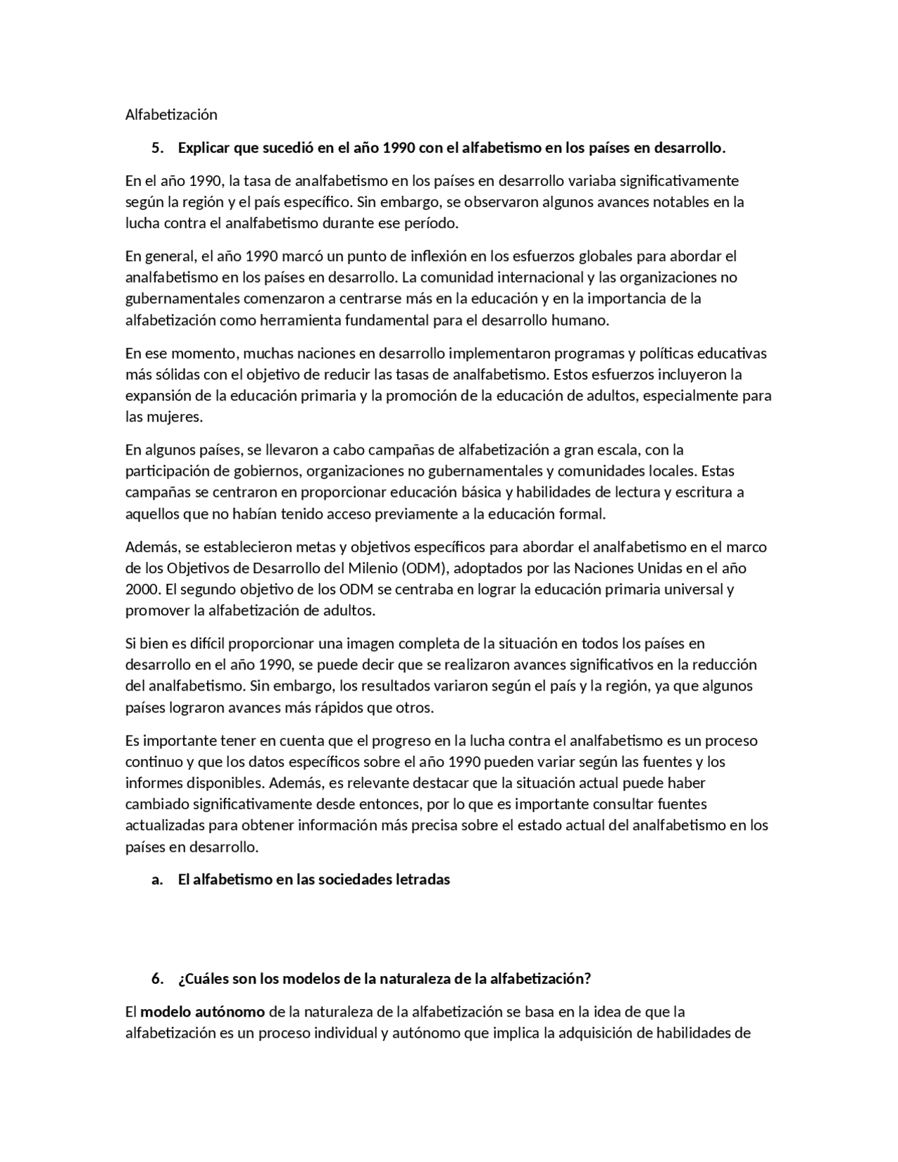 Alfabetizacion Resumen Apuntes De Lengua Y Literatura Docsity