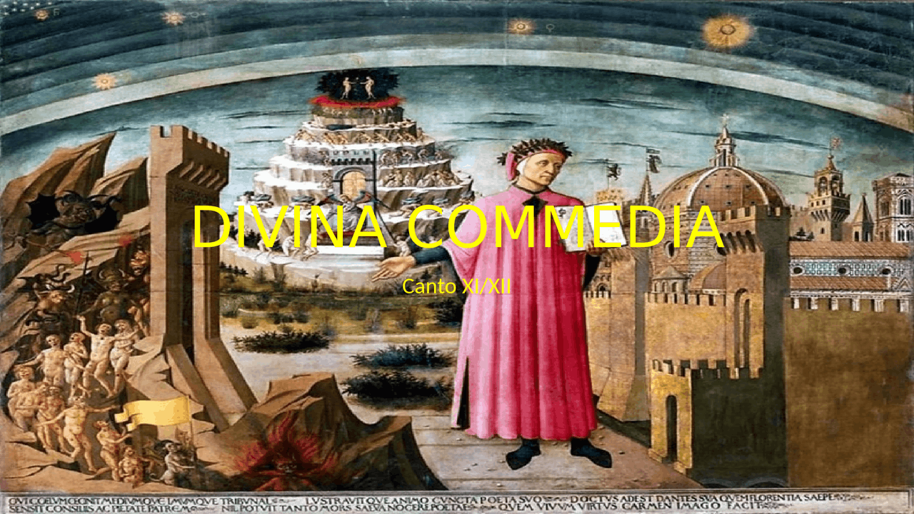 Divina Commedia Canti Xi Xii Inferno Schemi E Mappe Concettuali Di