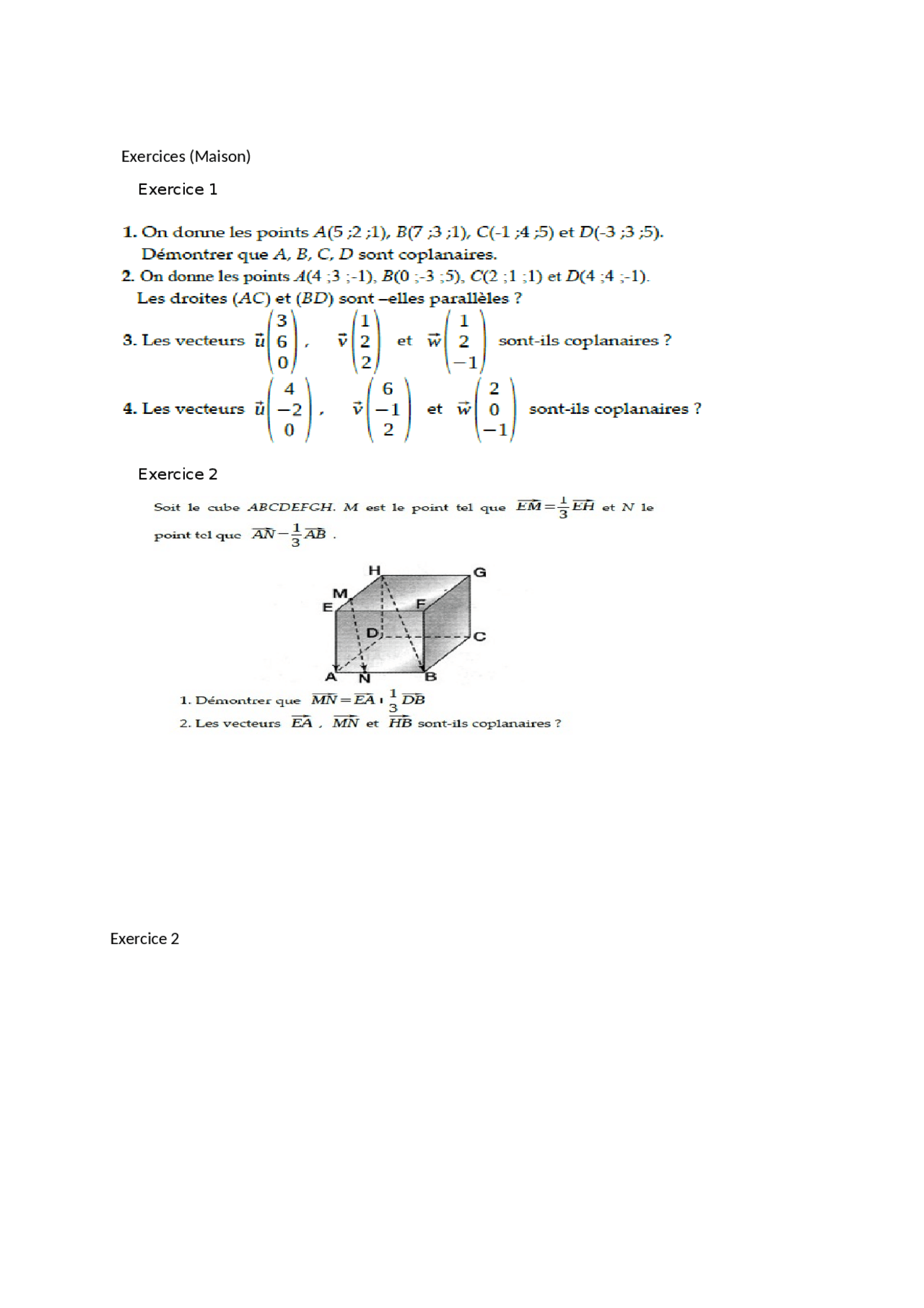 Exercices Sur Les Limites Exercises Mathematics Docsity