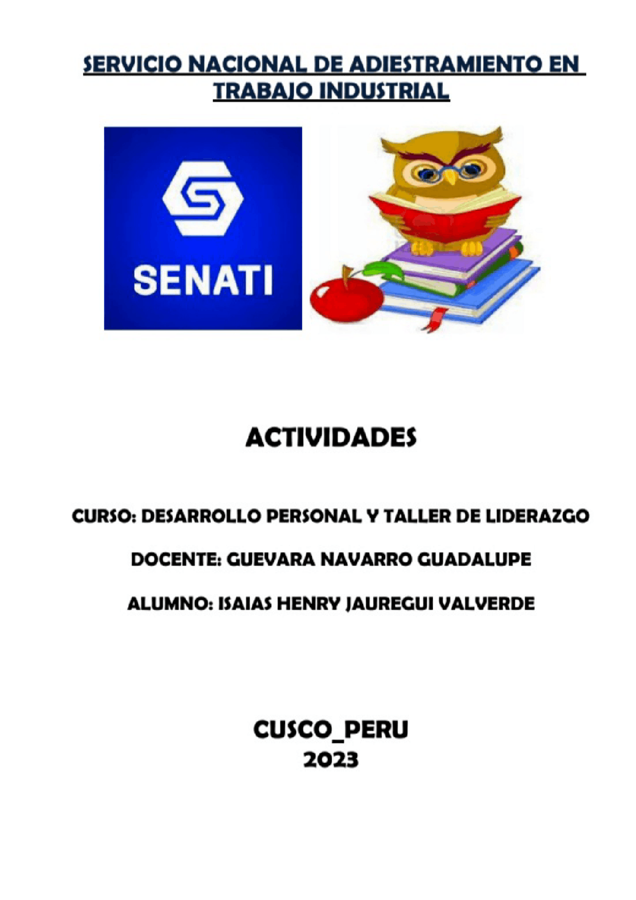 Desarrollo Personal Y Liderazgo Ejercicios De Desarrollo De