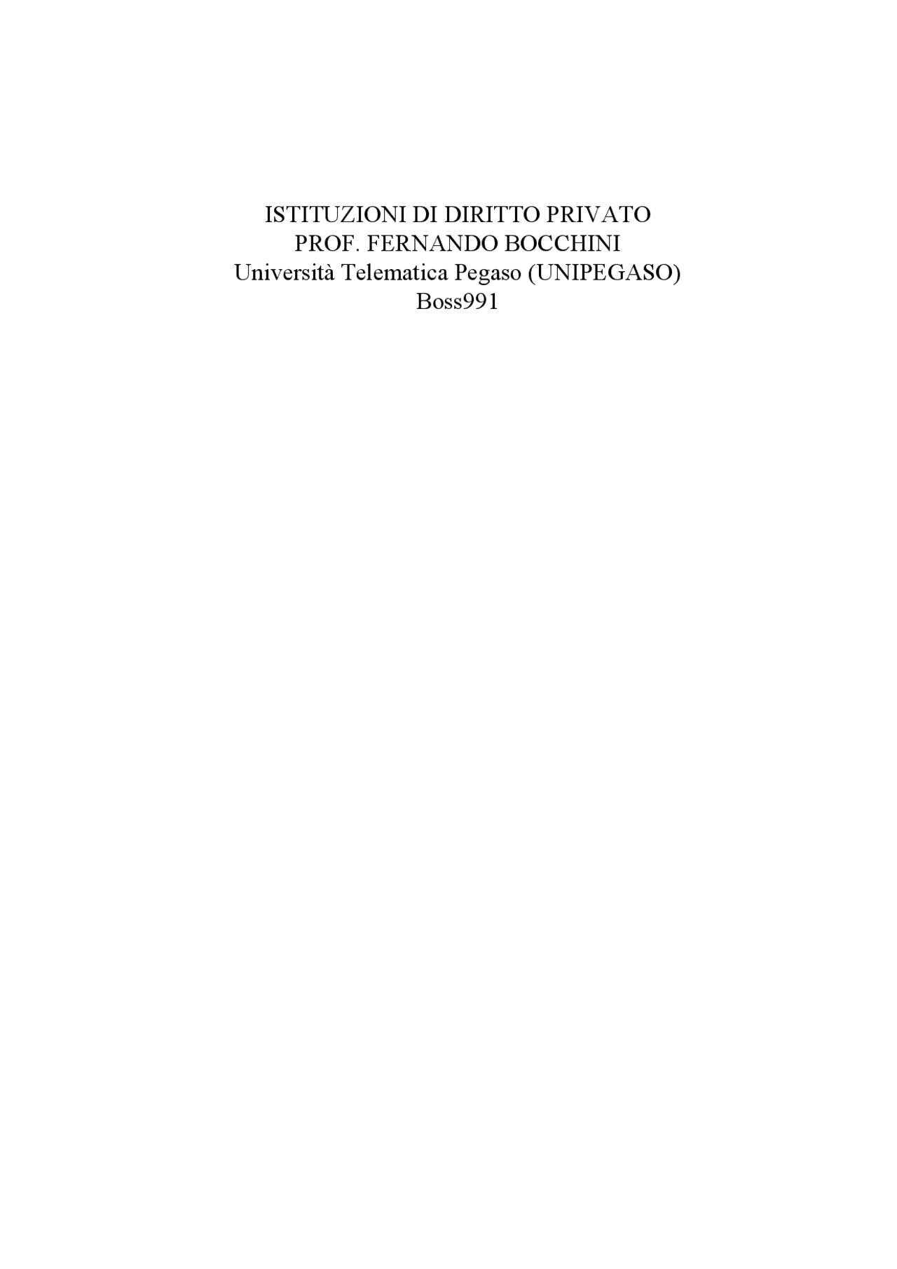 DIRITTO PRIVATO PEGASO LMG-01 & L-18 | Prove d'esame di Diritto Privato | Docsity
