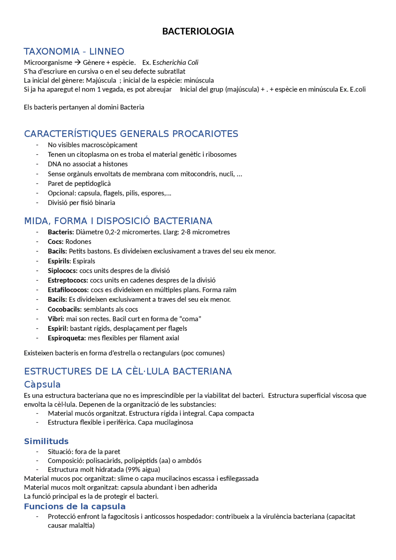 Microbiologia Bloque 1 Bacteriologia Resúmenes De Microbiología