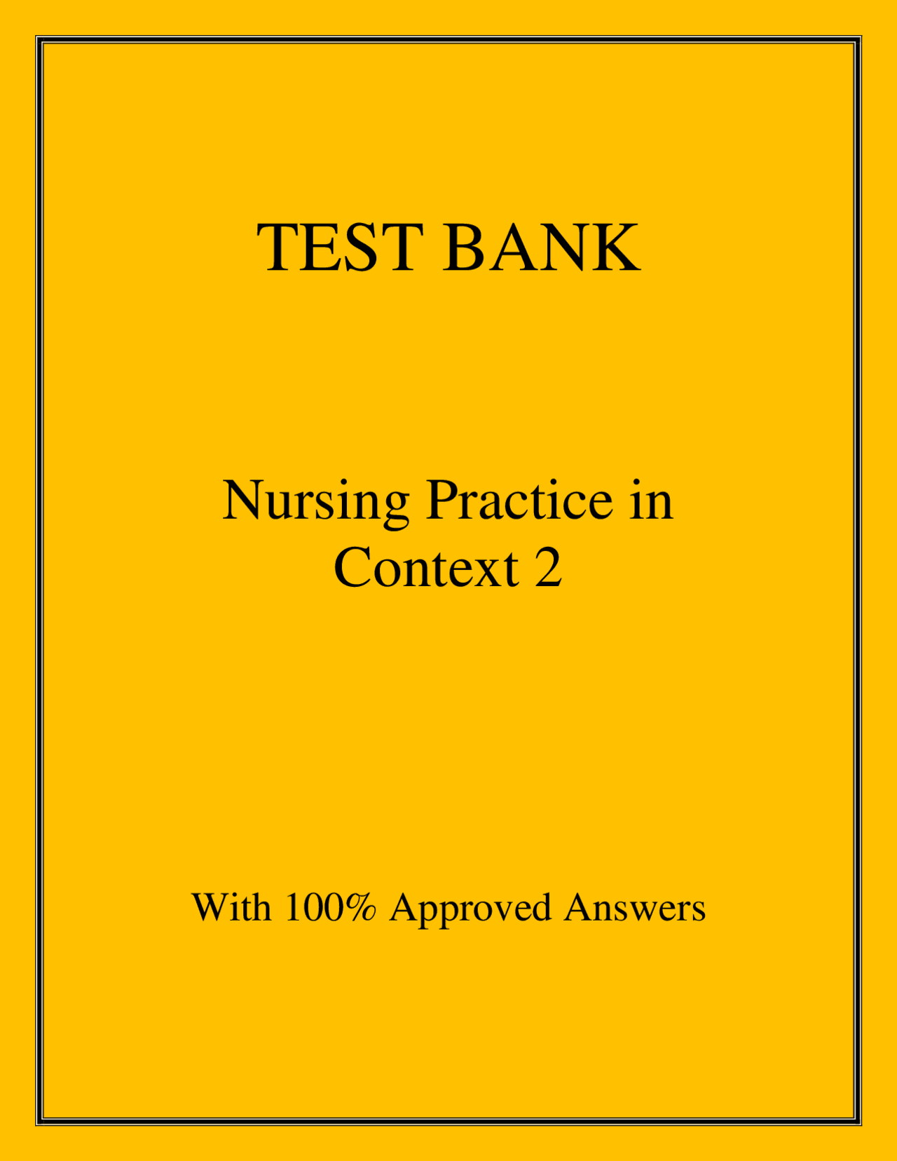 Nursing Practice in Context 2 | Exams Nursing | Docsity