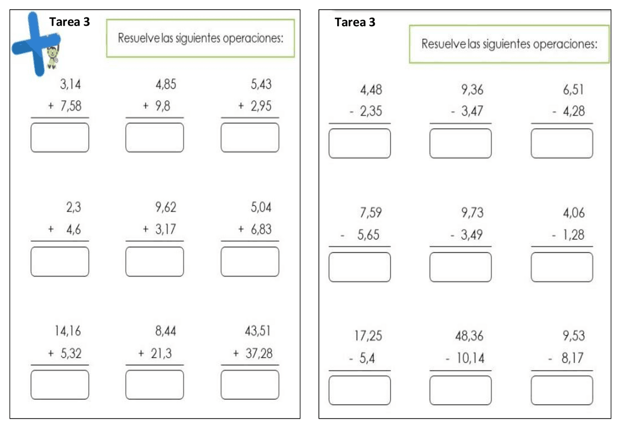 La Tarea De La Semana Ejercicios De Matemáticas Docsity
