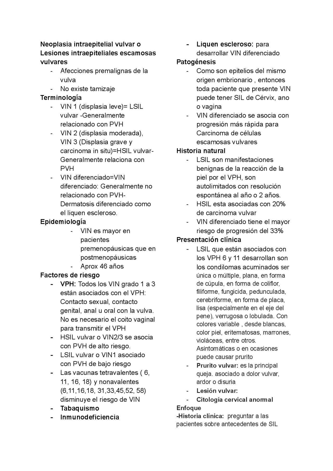VIN (Neoplasia intraepitelial vulvar) UPB | Apuntes de Ginecología ...