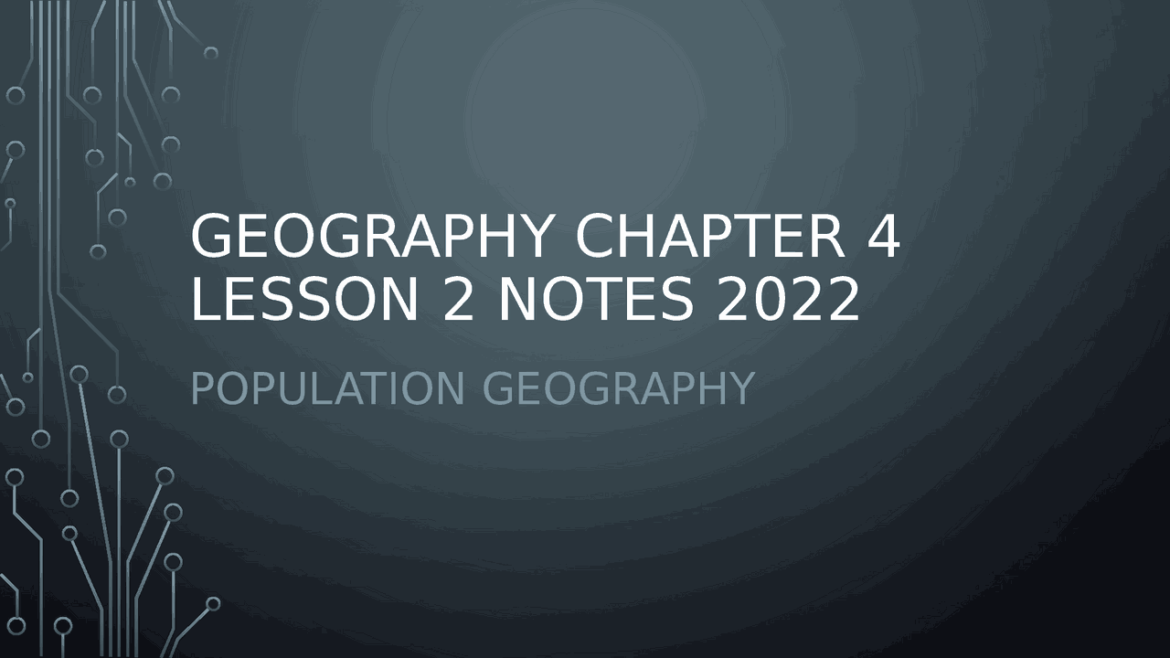 Geography Notes Chapter 4 Lesson 2 Assignments Geography Docsity