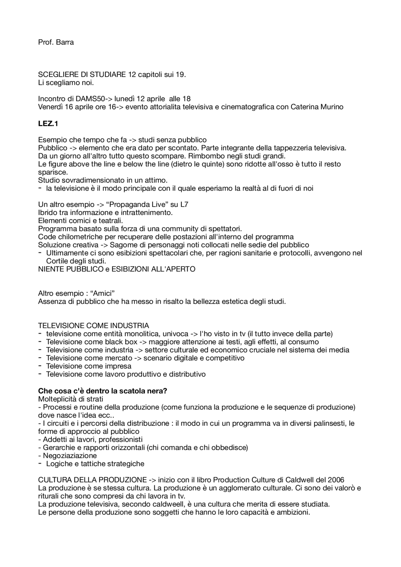 Riassunto Lezioni Corso Incom Bologna Anno 20232024 Schemi E Mappe