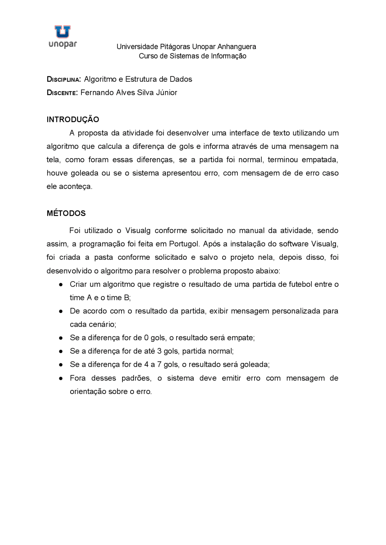 Resolução Portfolio Algoritmo E Estrutura De Dados Exercícios