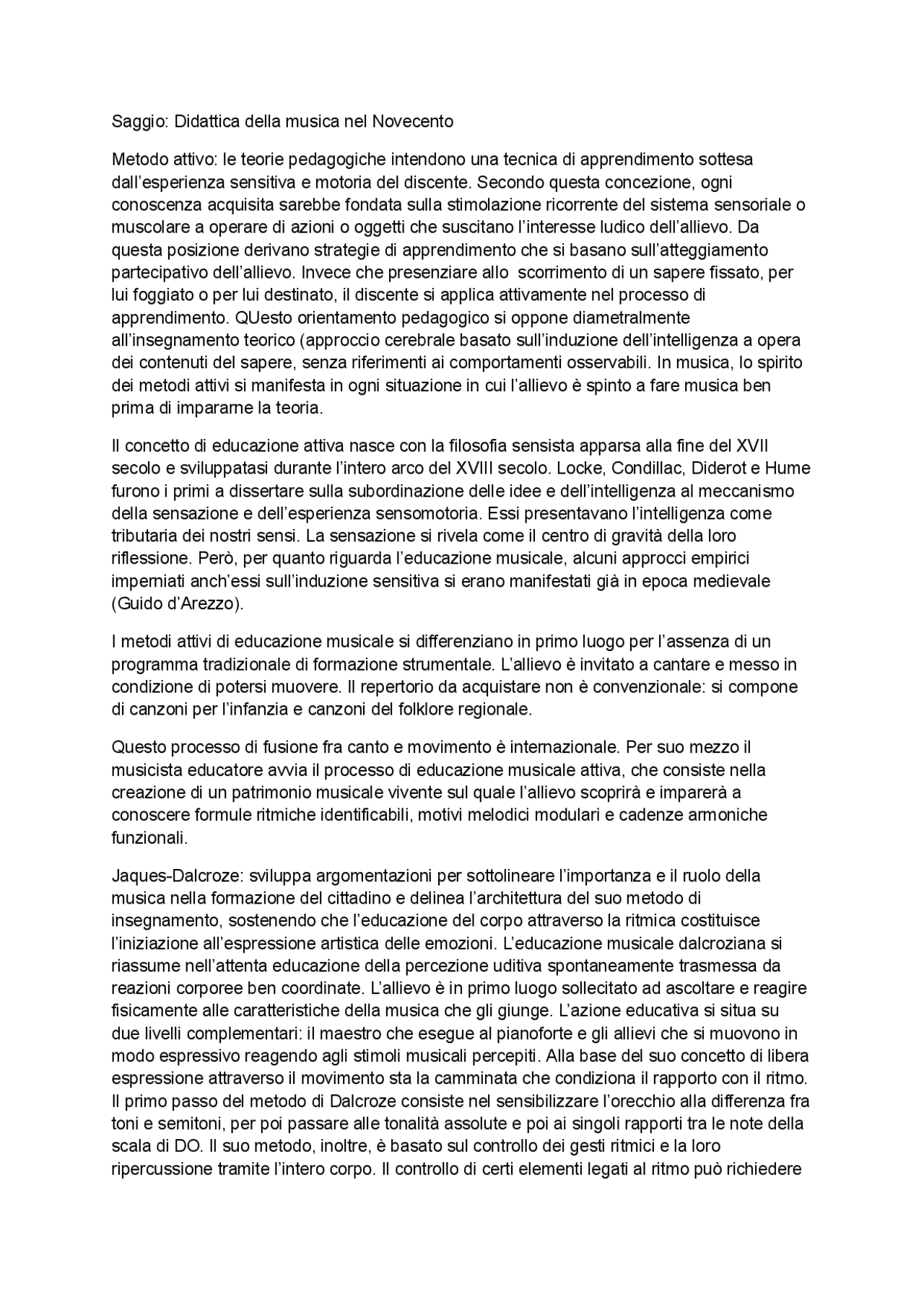 Riassunto Saggio Dauphin Schemi E Mappe Concettuali Di Musica Docsity