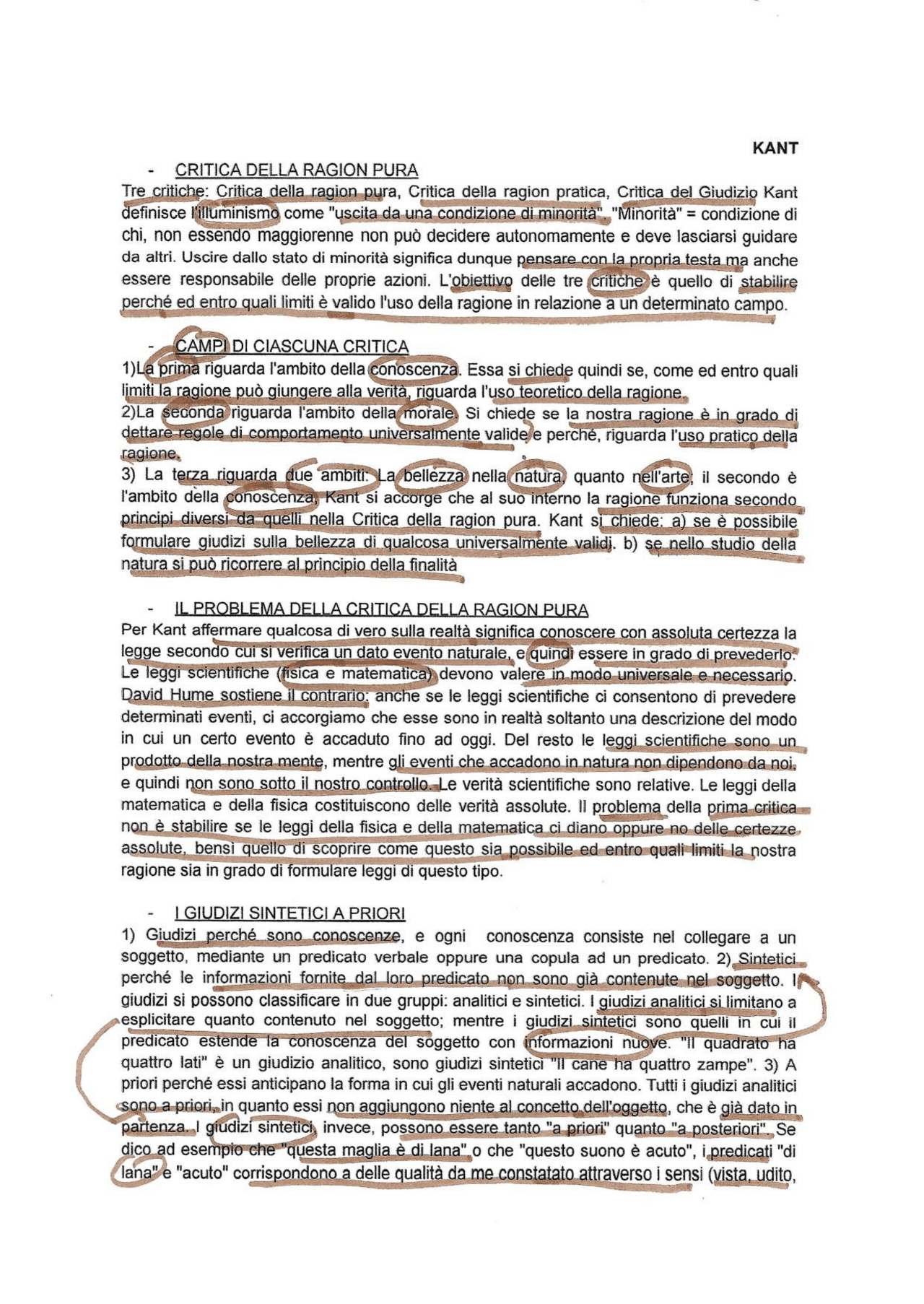 Maturità Sintesi Intero Programma Filosofia 5° Anno Appunti Di