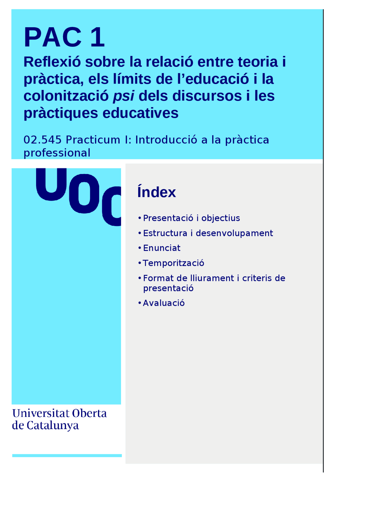 Pac 1 Practicum I Pasos Apuntes De Trabajo Social Docsity