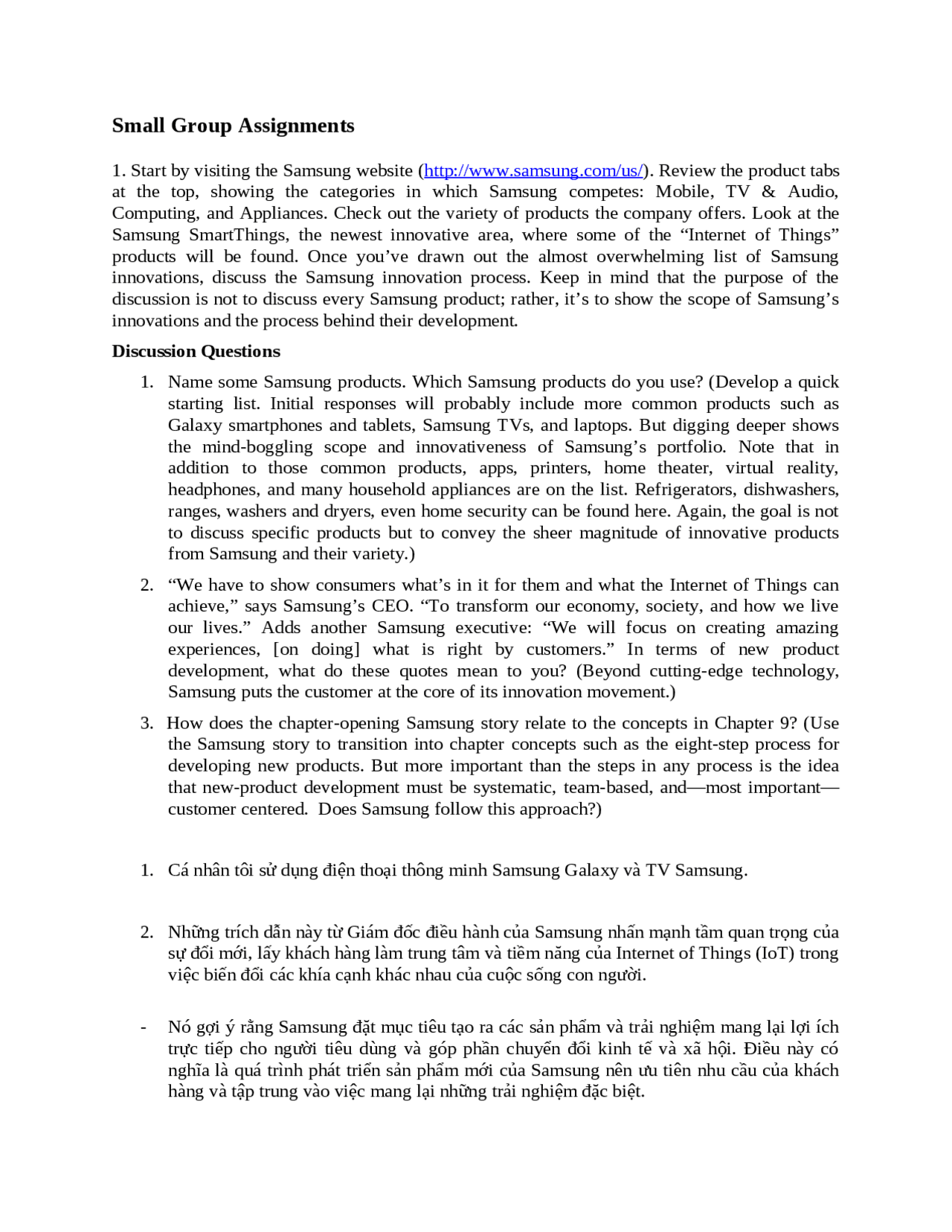 Marketing ueh 2023 small group assignment | Summaries Marketing | Docsity