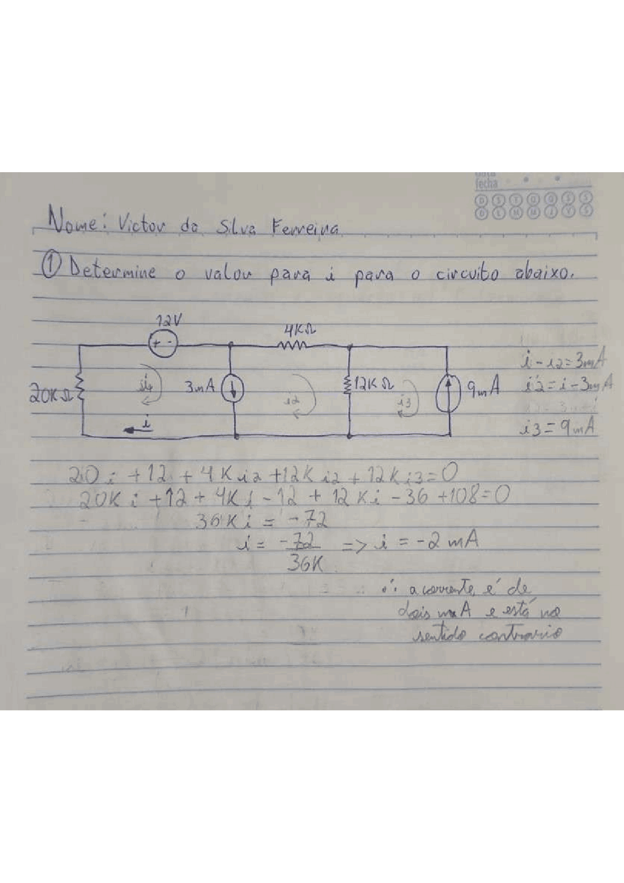 Prova De Circuitos Resolvida Provas Circuitos Elétricos Docsity