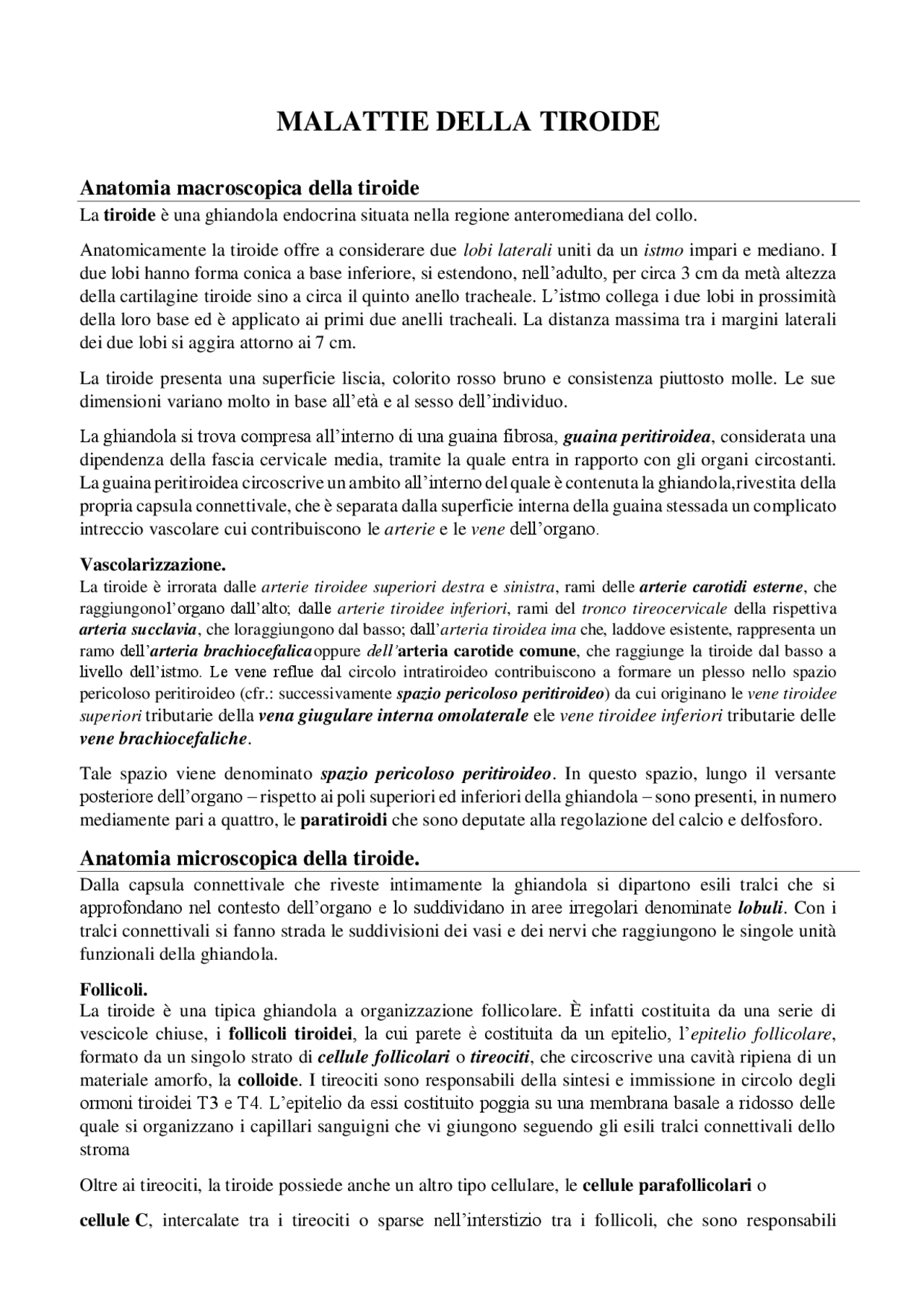 Tiroide E Sue Malattie Schemi E Mappe Concettuali Di Endocrinologia