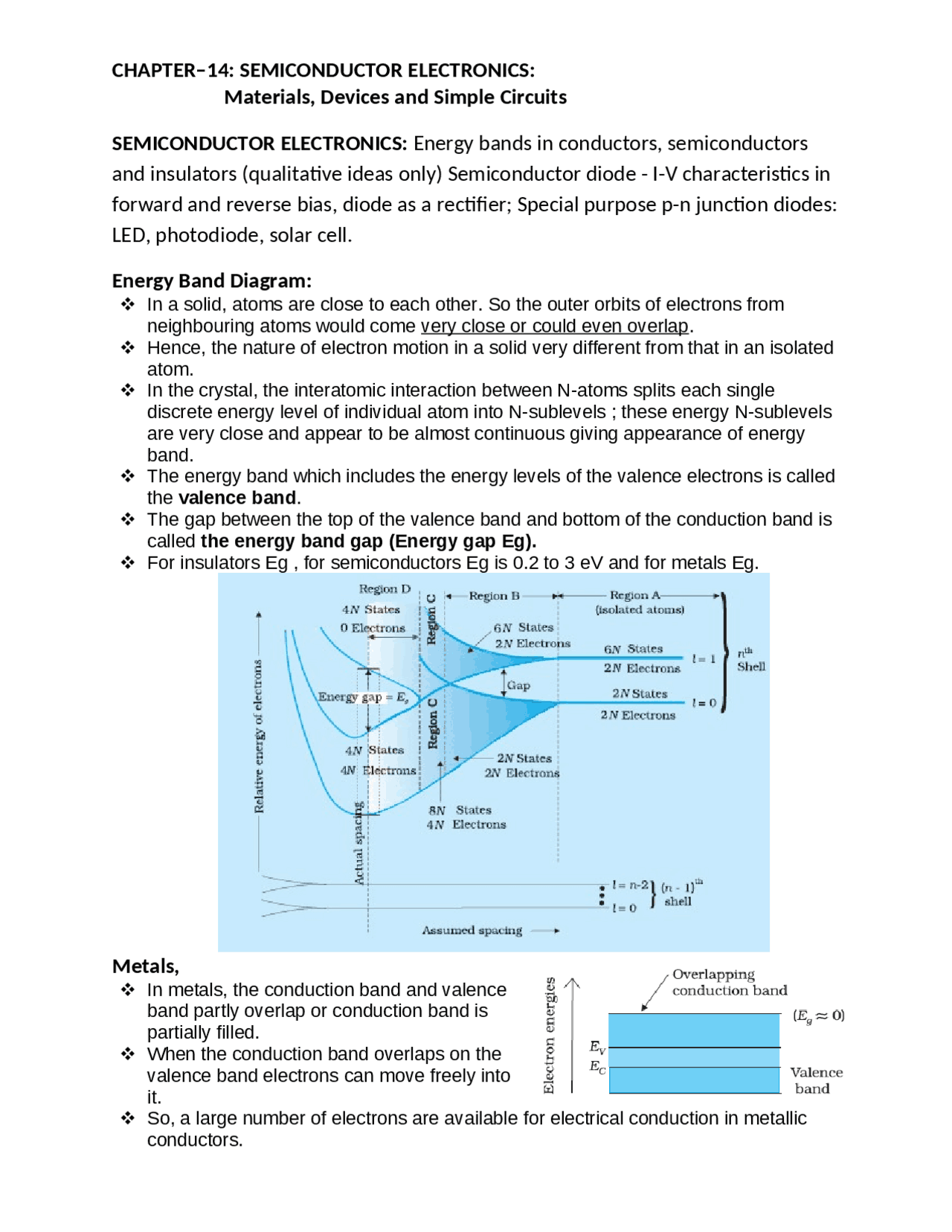 Semiconductors Class 12 Notes Summaries Physics Docsity