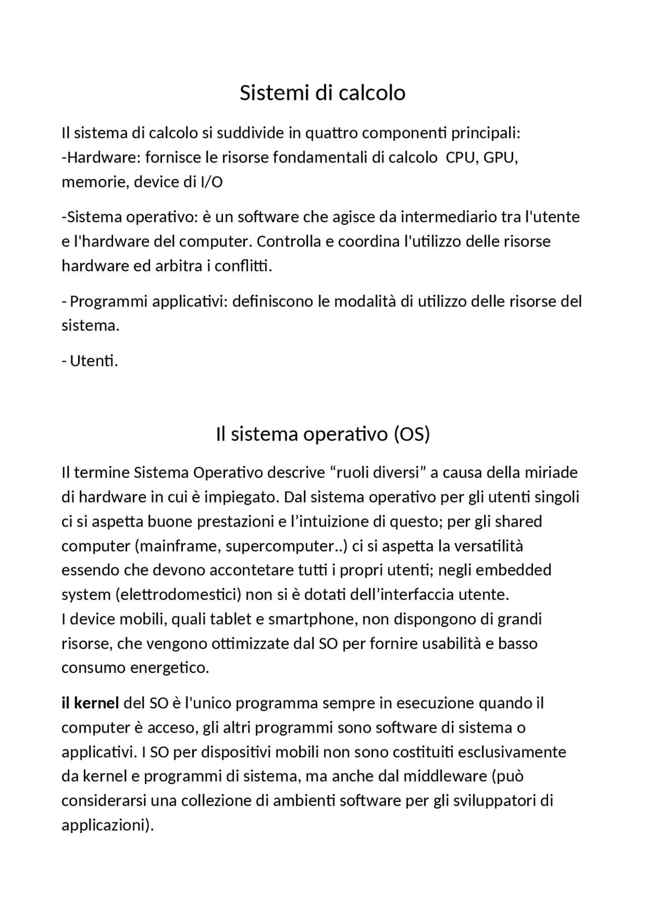 Sistemi Di Calcolo Tpsisistemi Schemi E Mappe Concettuali Di