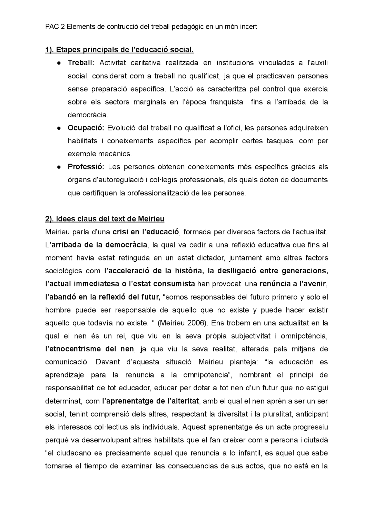 Pedagogia Social Pac1 Ejercicios De Pedagogía Docsity