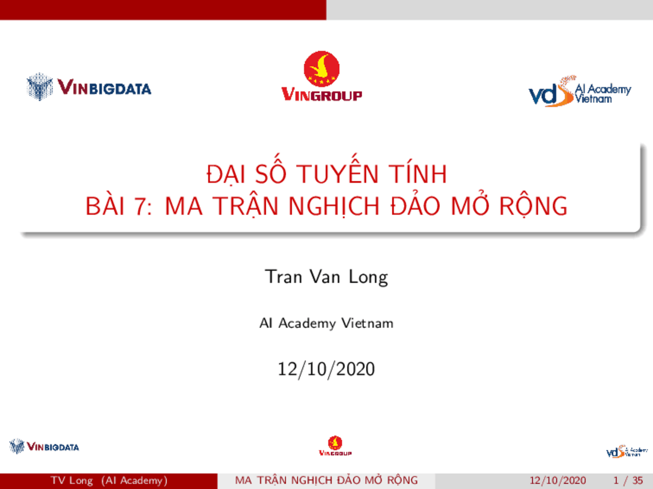 Linear Algebra for Data science | Lecture notes Computer Vision | Docsity