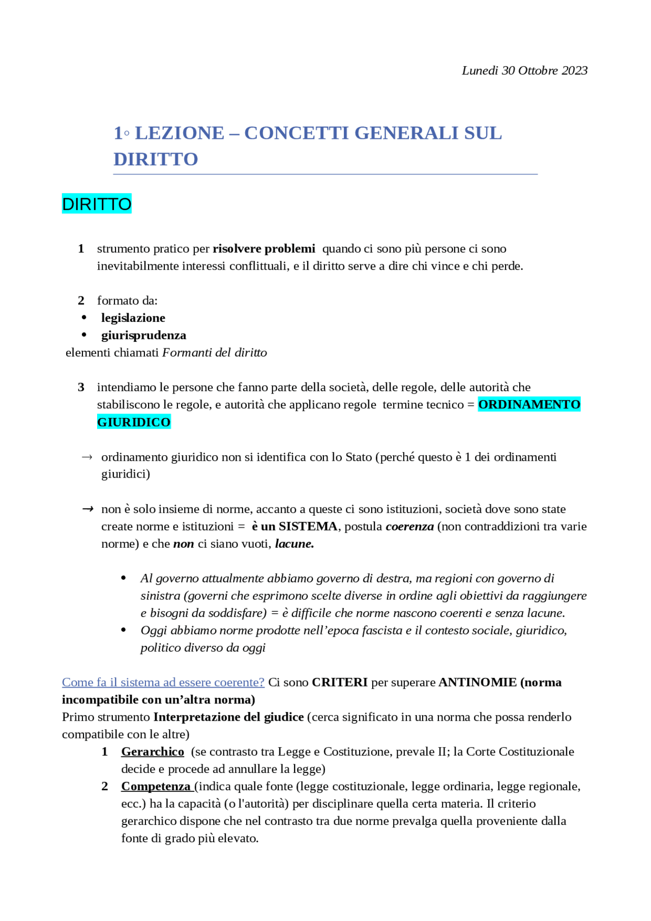 Legislazione dei beni culturali, 1 LEZIONE 2023/2024 | Appunti di ...