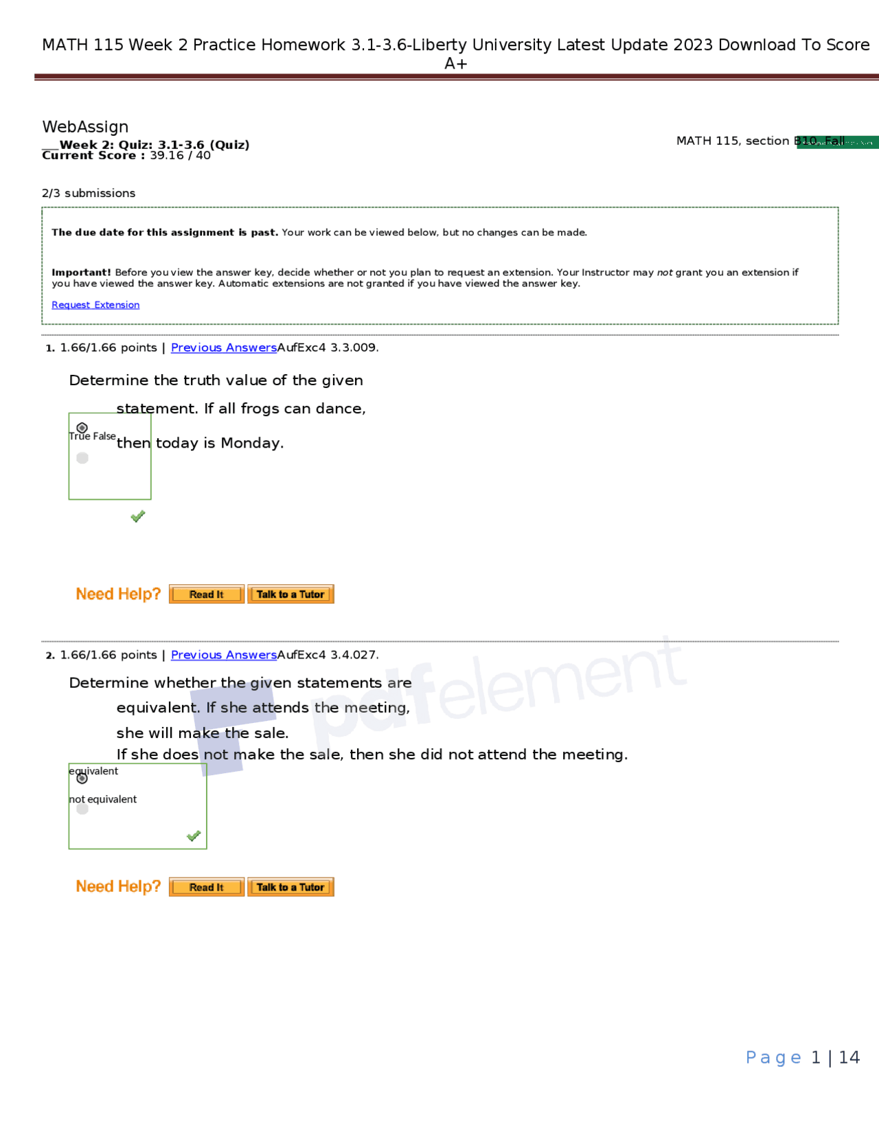 Math 115 Week 2 Practice Homework 3 1 3 6 Liberty University Latest Update 2023 Download T