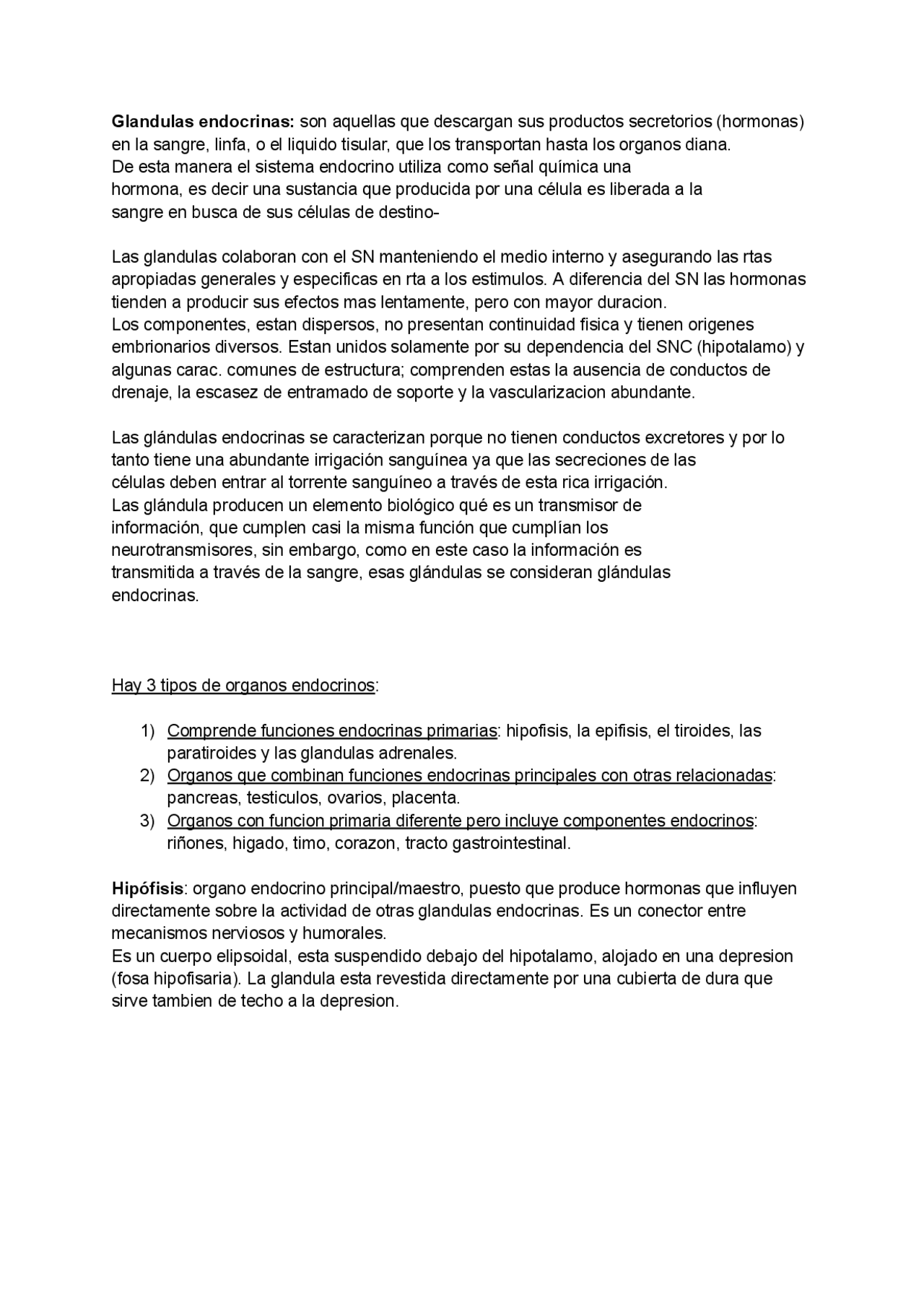 Sistema Endocrino Resumen Resúmenes De Anatomía Docsity