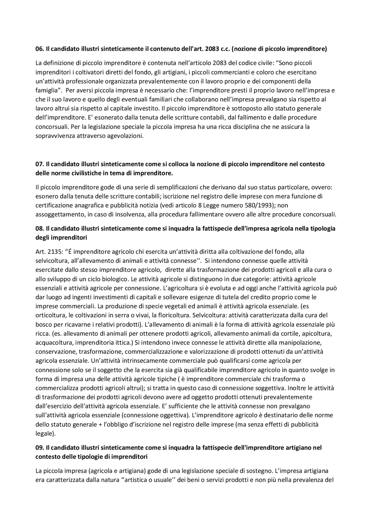 Paniere domande aperte DIRITTO COMMERCIALE GIURISPRUDENZA LMG-01 ECAMPUS | Prove d'esame di ...