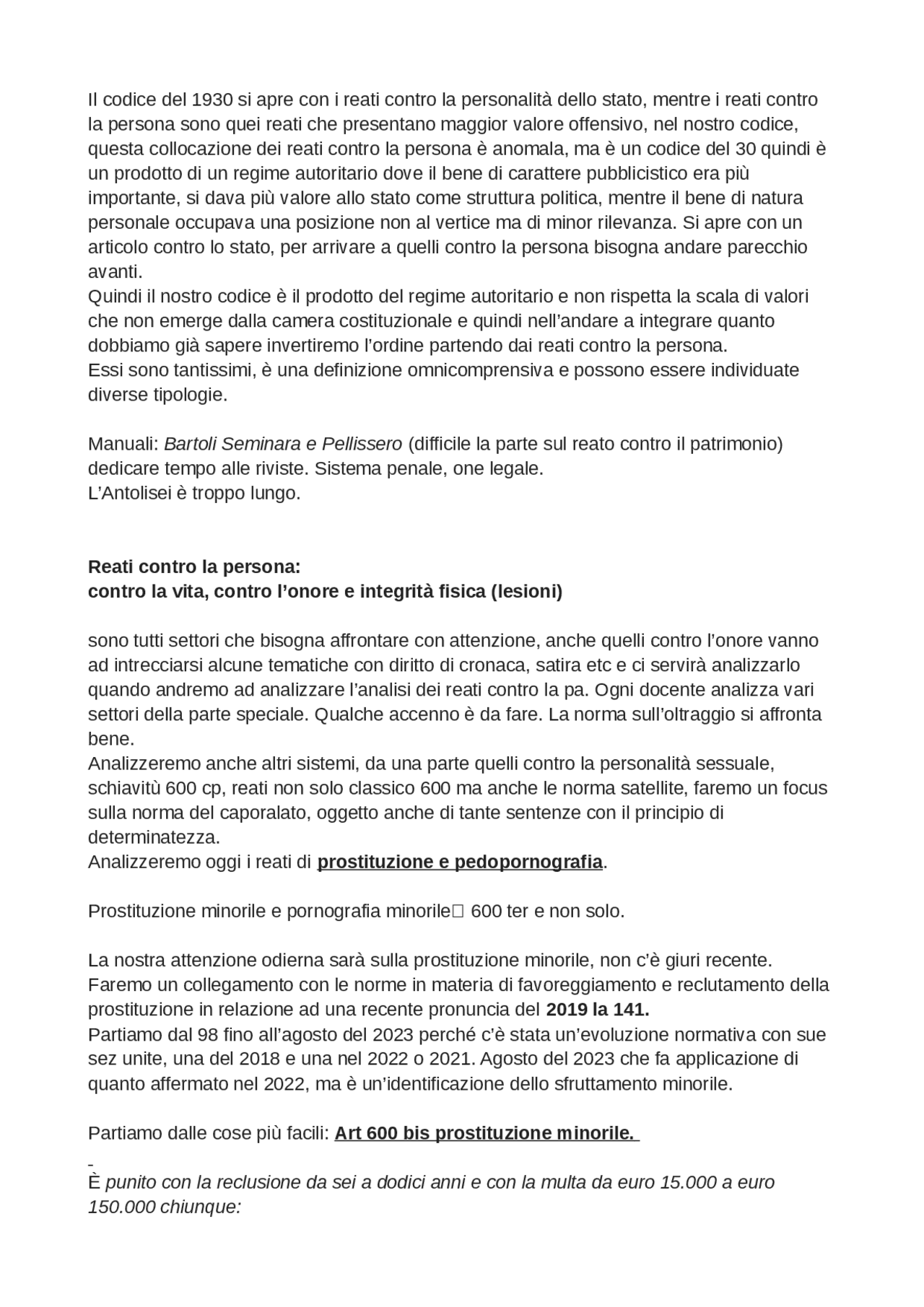 Prova Magistratura Diritto Penale Prove Desame Di Diritto Penale