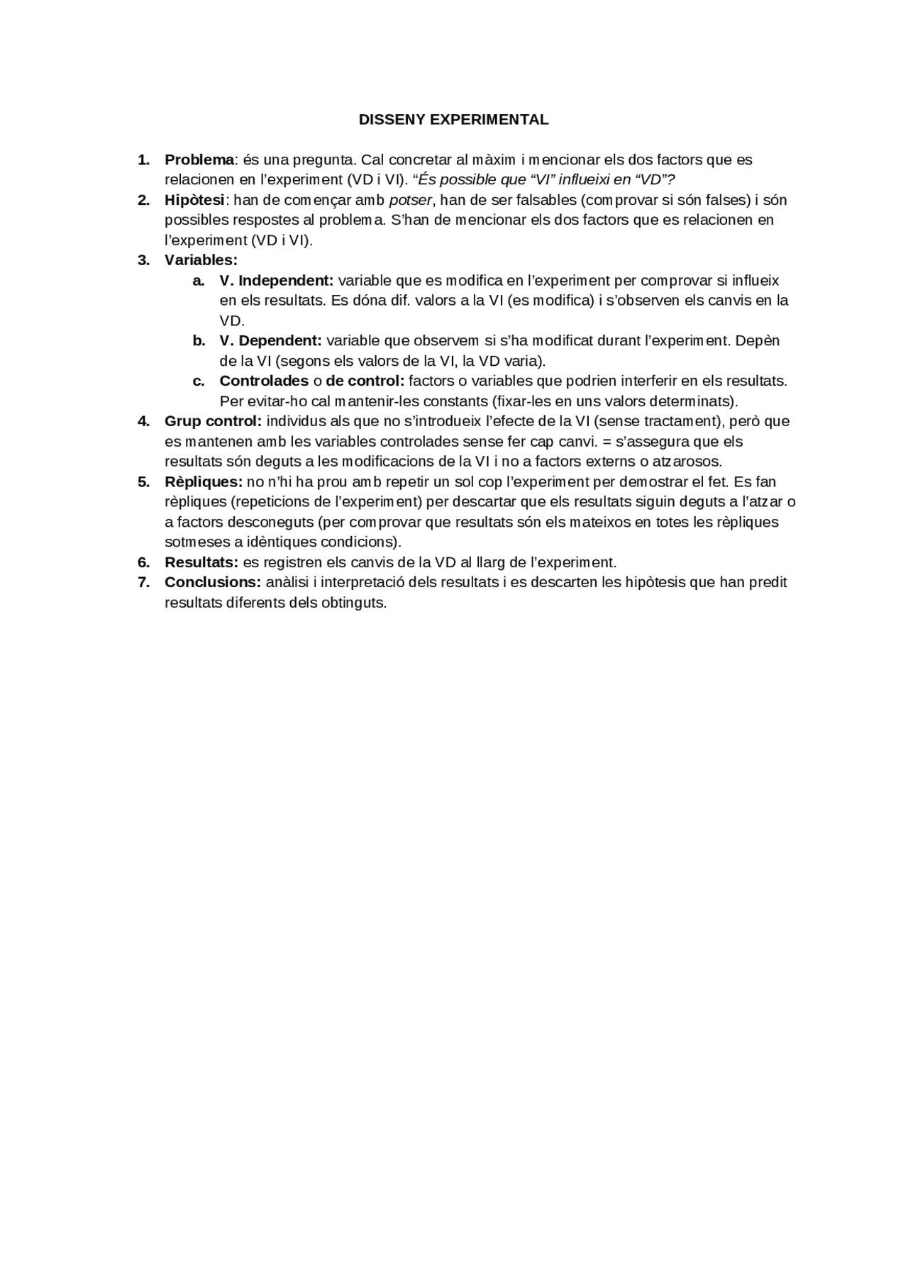 Disseny Experimental Selectivitat Apuntes De Biología Docsity