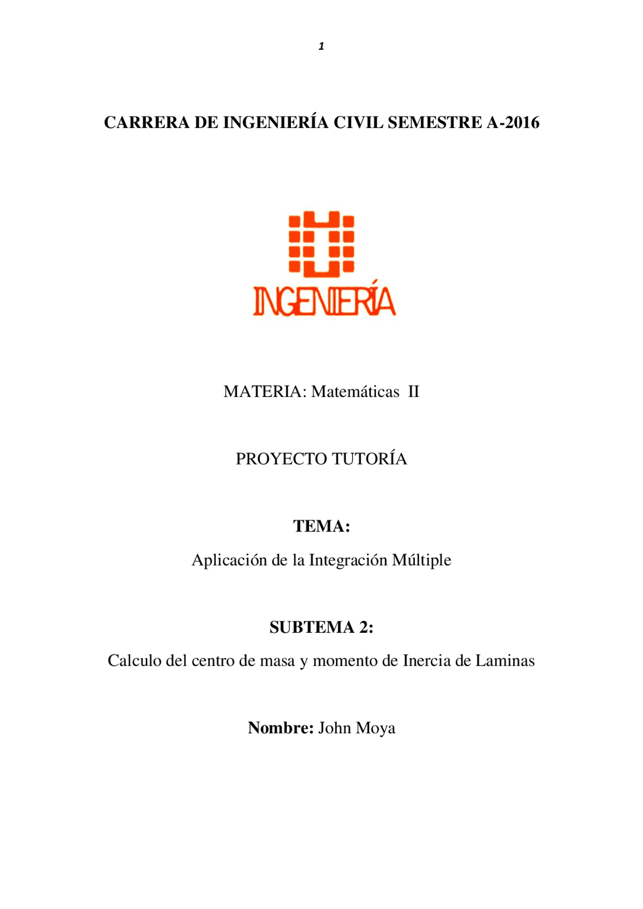 Aplicación de la Integración Múltiple | Ejercicios de Matemáticas | Docsity