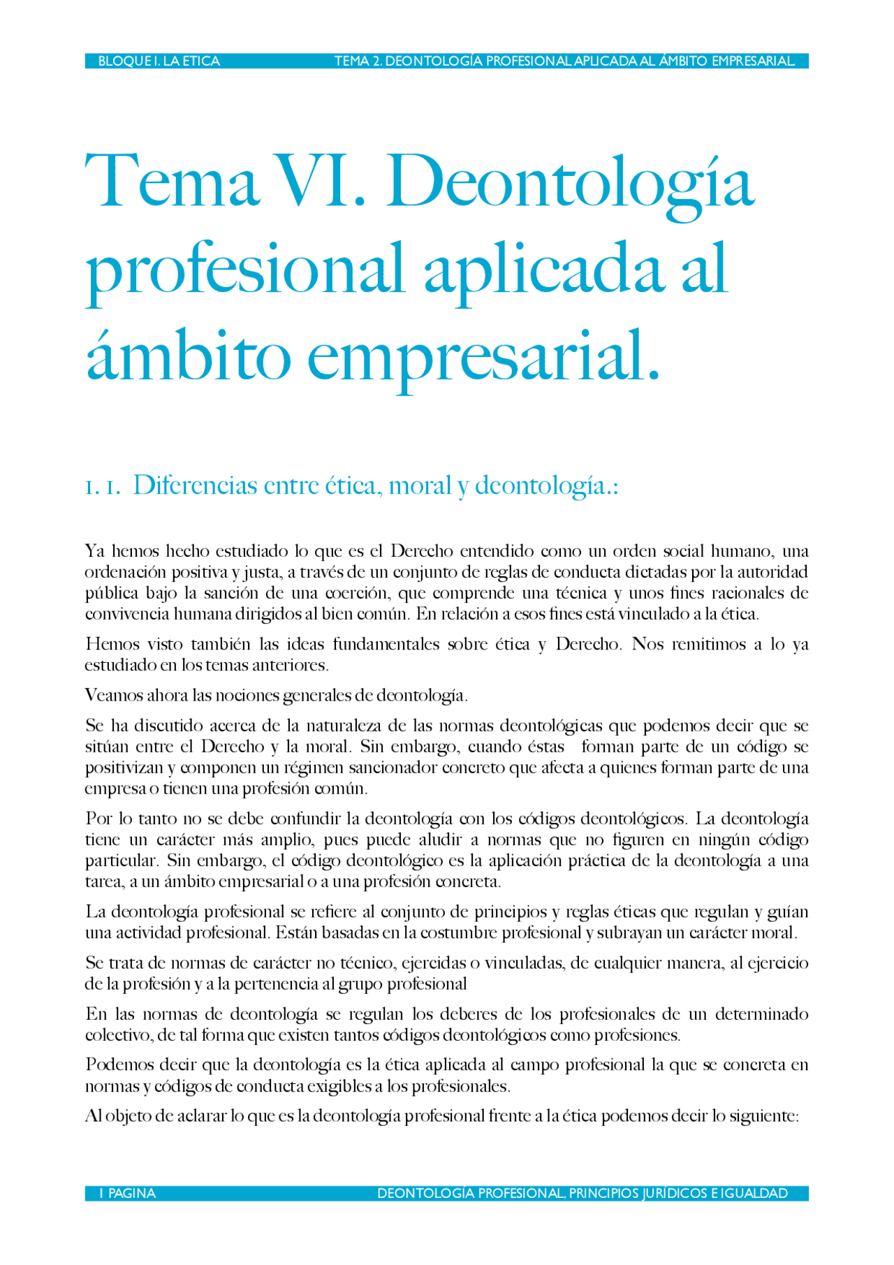 Apuntes Tema 2 Deontología Apuntes De Deontología Docsity