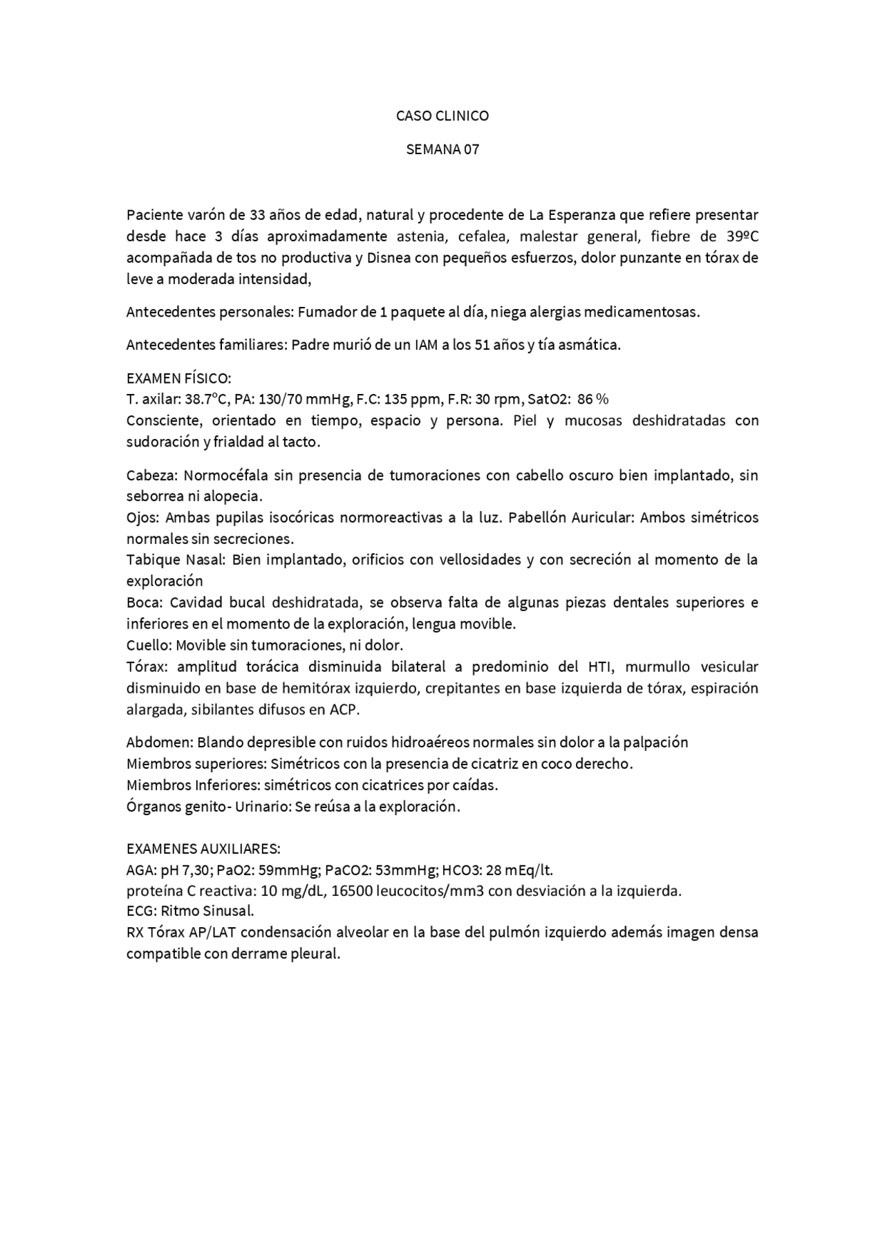 Caso Clinico Mecanismos Resúmenes De Farmacología Docsity