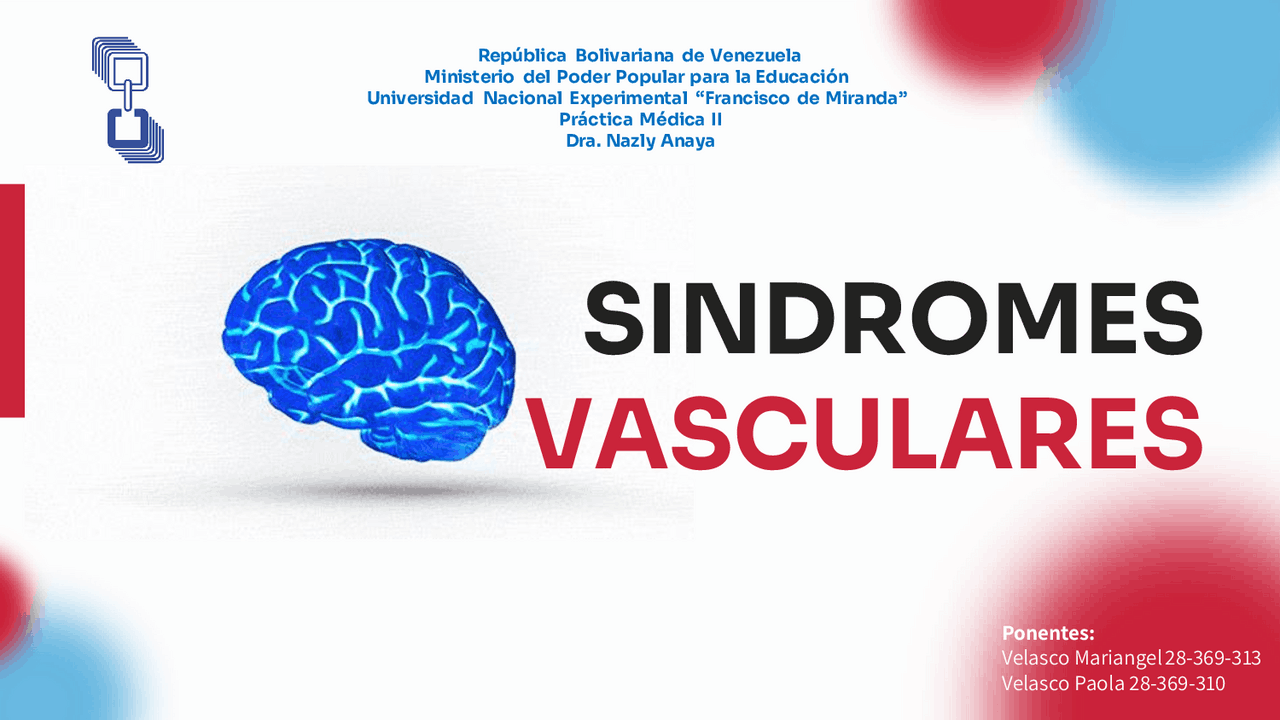 Seminario de ICTUS (STROKE) | Apuntes de Patología | Docsity