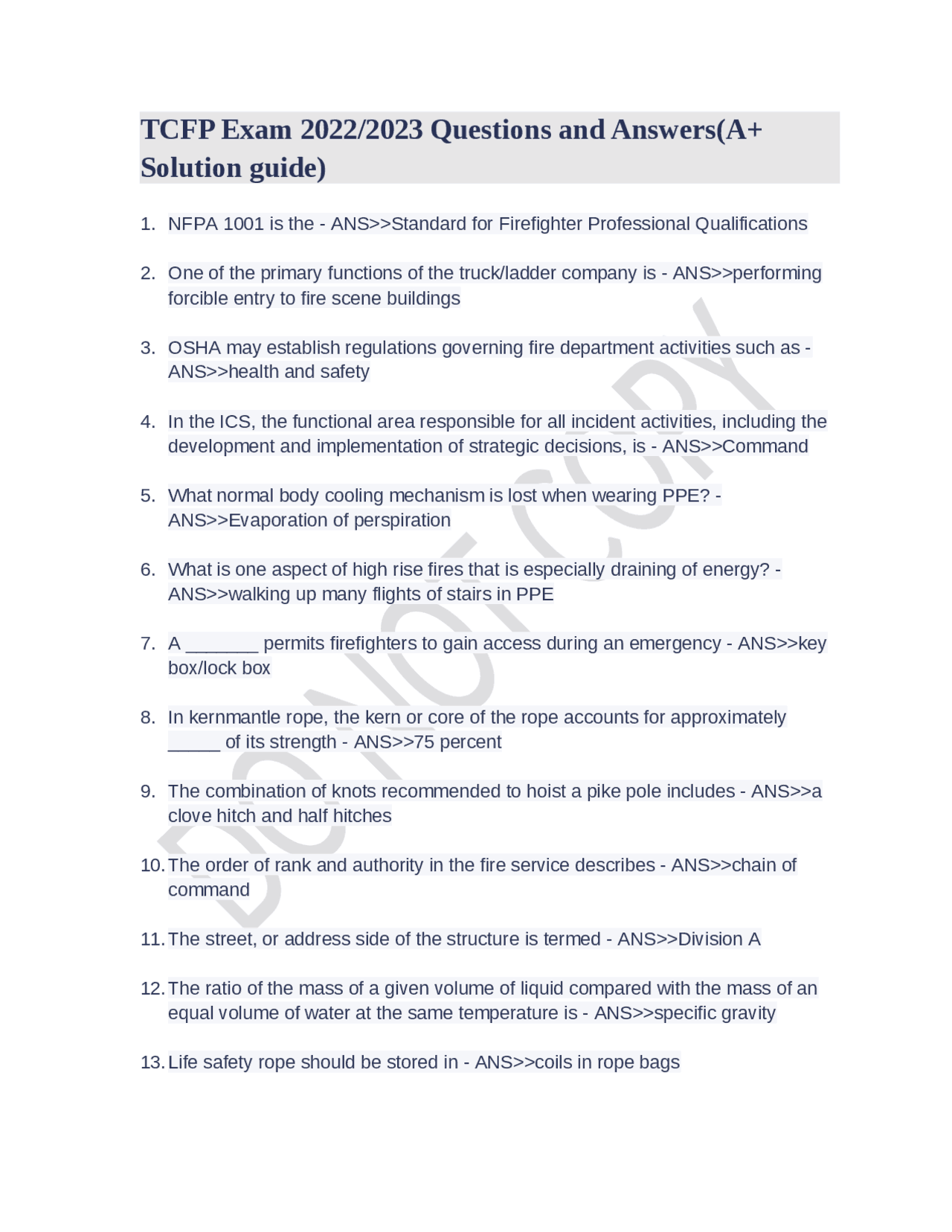 TCFP Exam 2022/2023 Questions and Answers(A+ Solution guide) | Exams ...