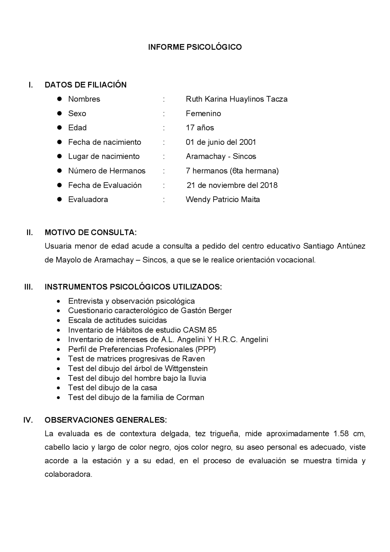 Caso Clinicos Ejemplos Apuntes De Psicología Docsity