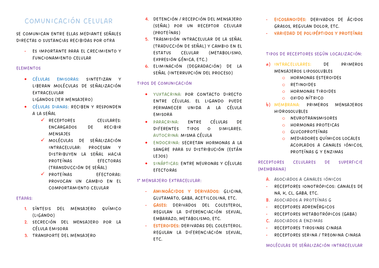 Repaso Biologia Celular Apuntes De Biología Celular Docsity